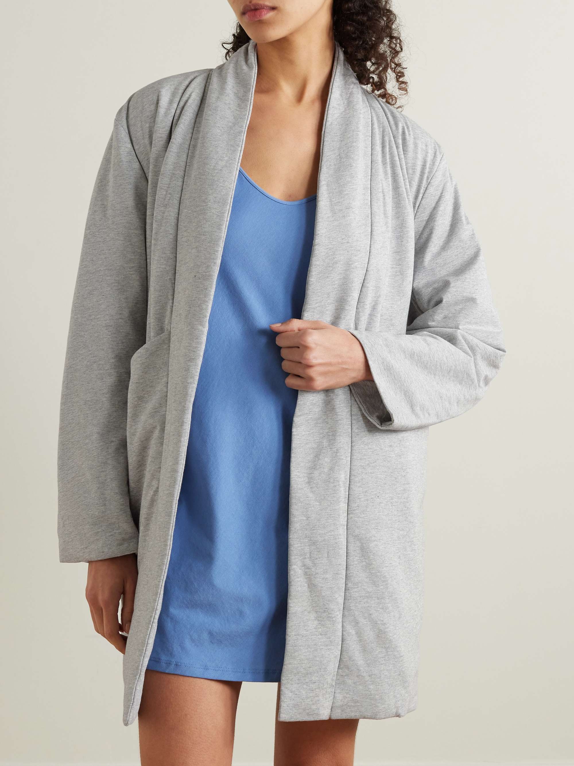 SKIN Shannon belted padded cotton-jersey robe | NET-A-PORTER
