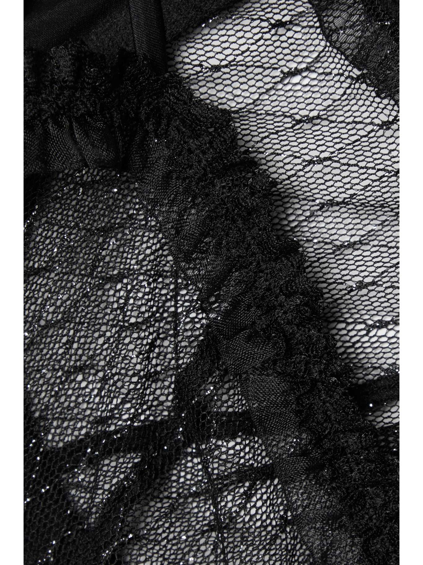 KIKI DE MONTPARNASSE Les Follies satin-trimmed metallic tulle ...