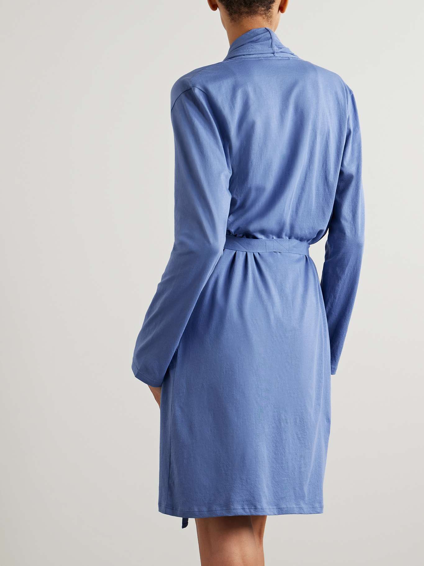 SKIN + NET SUSTAIN Coleen organic Pima cotton-jersey robe | NET-A-PORTER