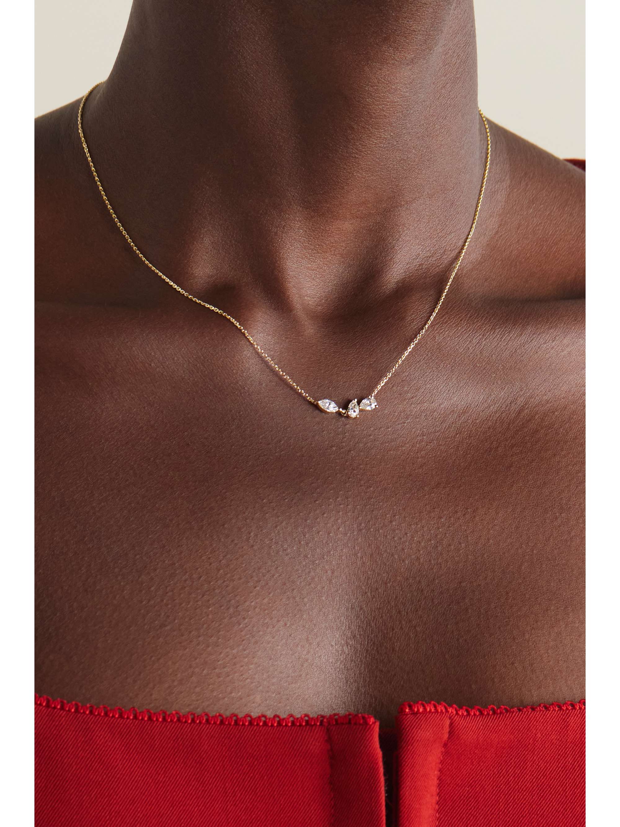 Gold The Dali 18-karat recycled gold laboratory-grown diamond necklace ...