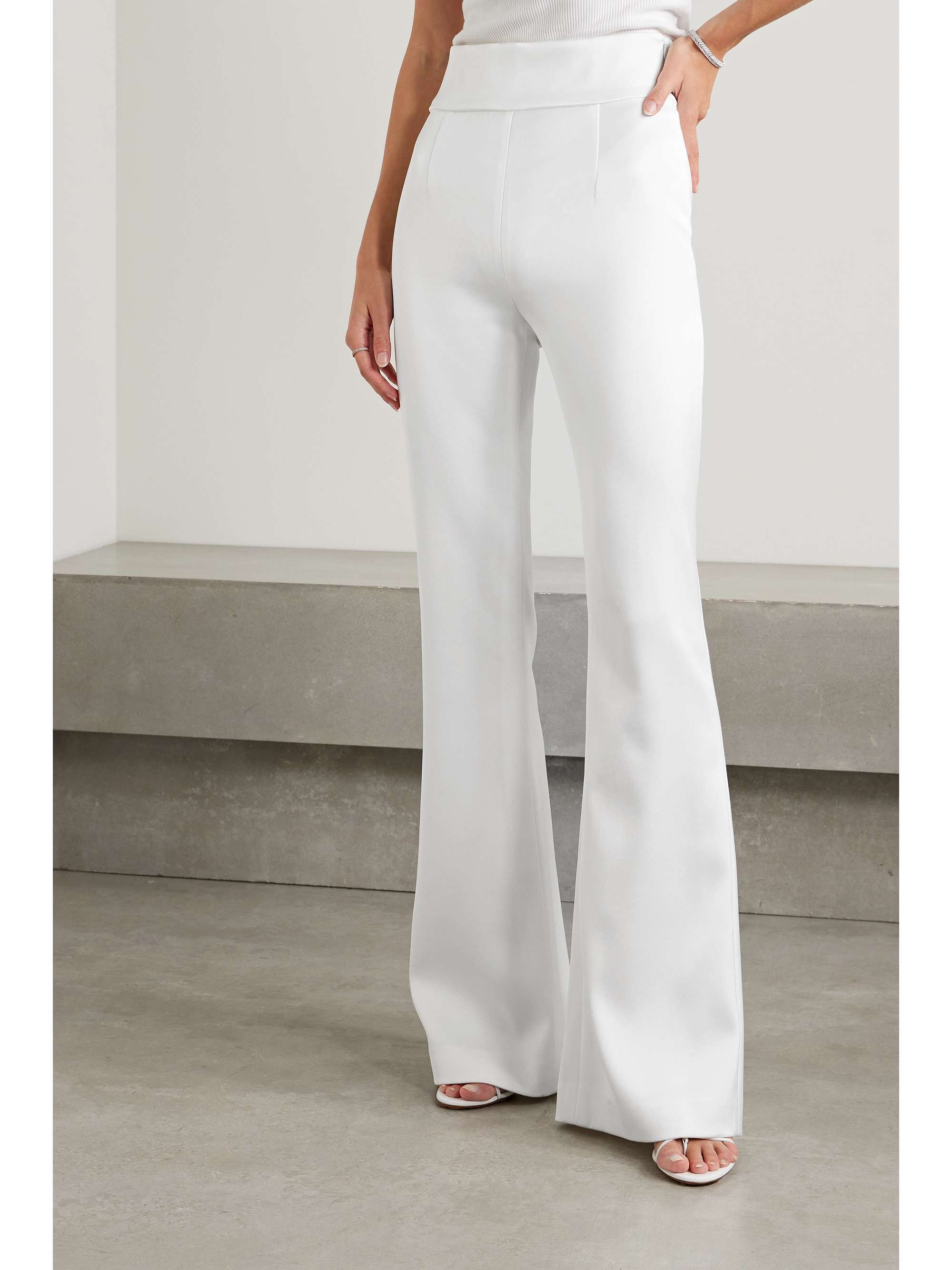 GALVAN Satin flared pants | NET-A-PORTER