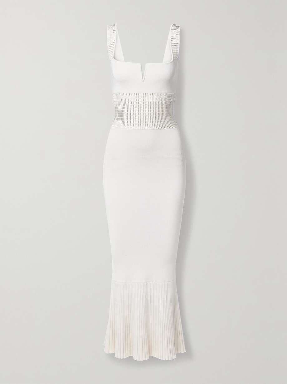 GALVAN Orion embellished stretch-knit gown | NET-A-PORTER