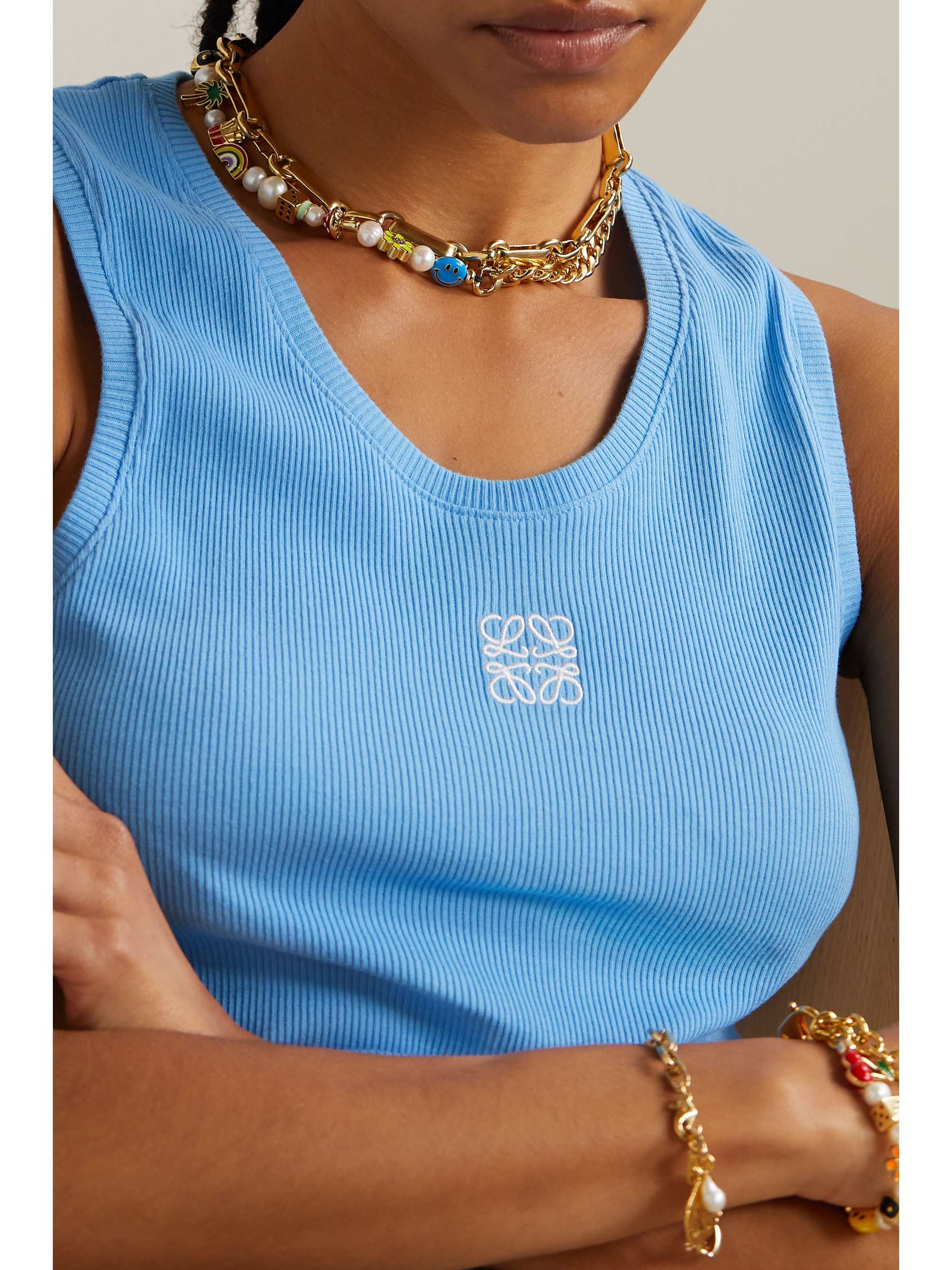 MARTHA CALVO Showstopper gold-plated, pearl and enamel necklace | NET-A ...