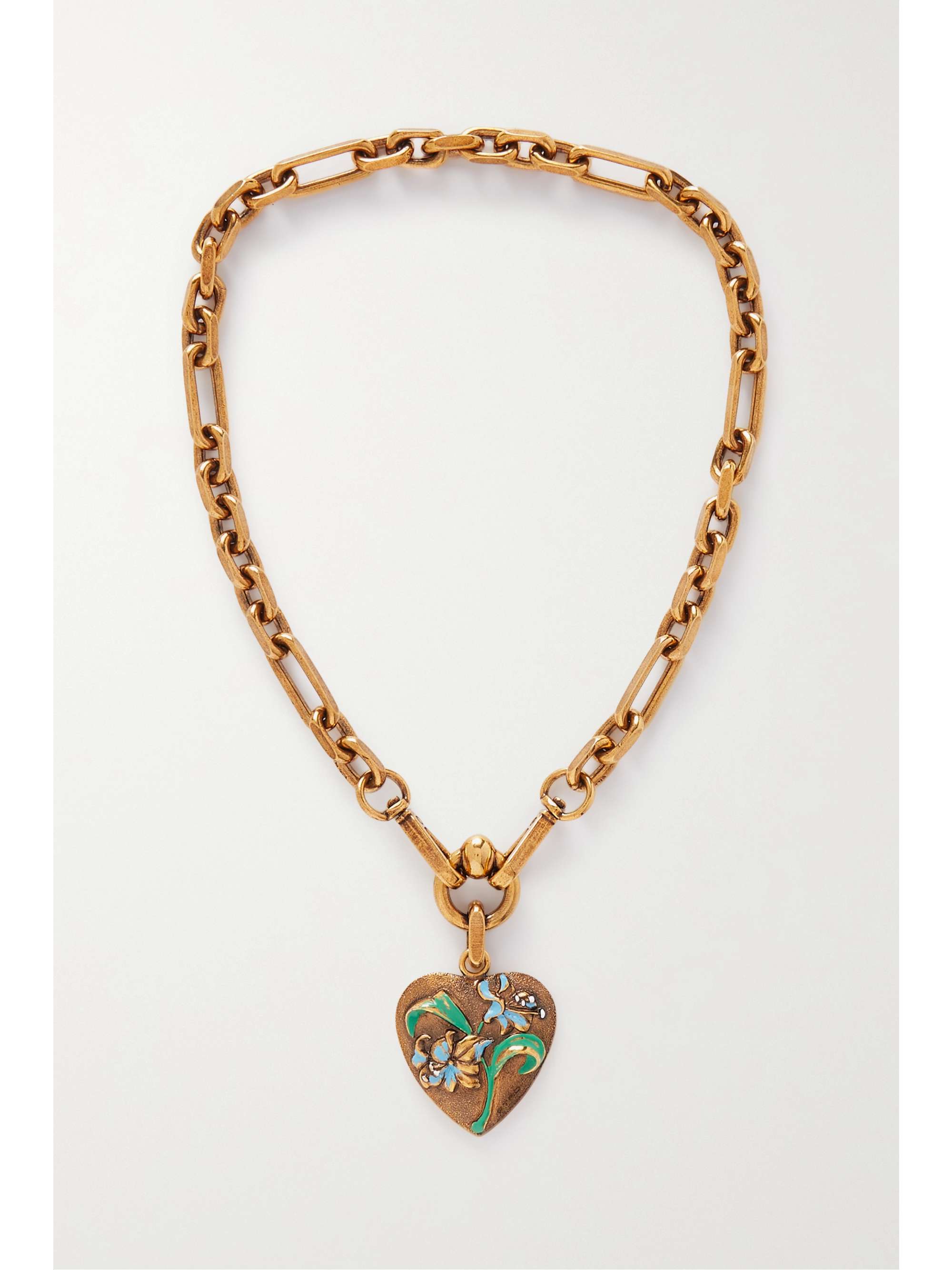 ETRO Gold-tone and enamel necklace | NET-A-PORTER