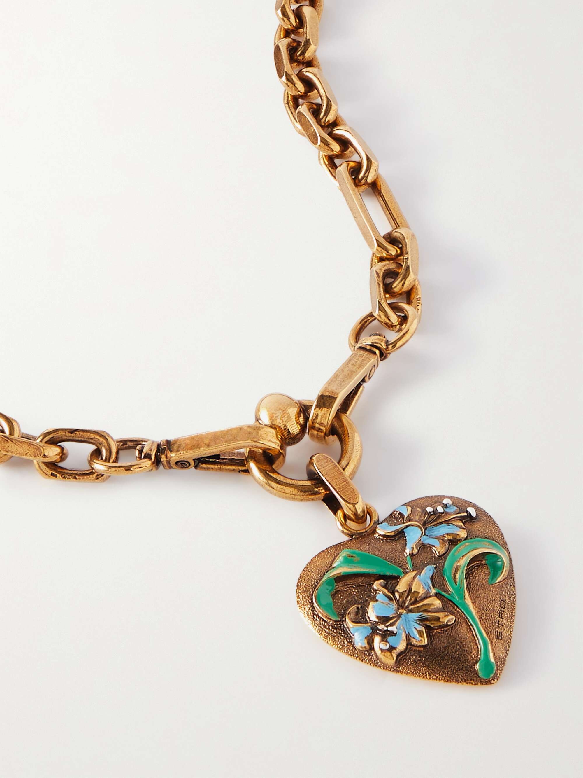 ETRO Gold-tone and enamel necklace | NET-A-PORTER