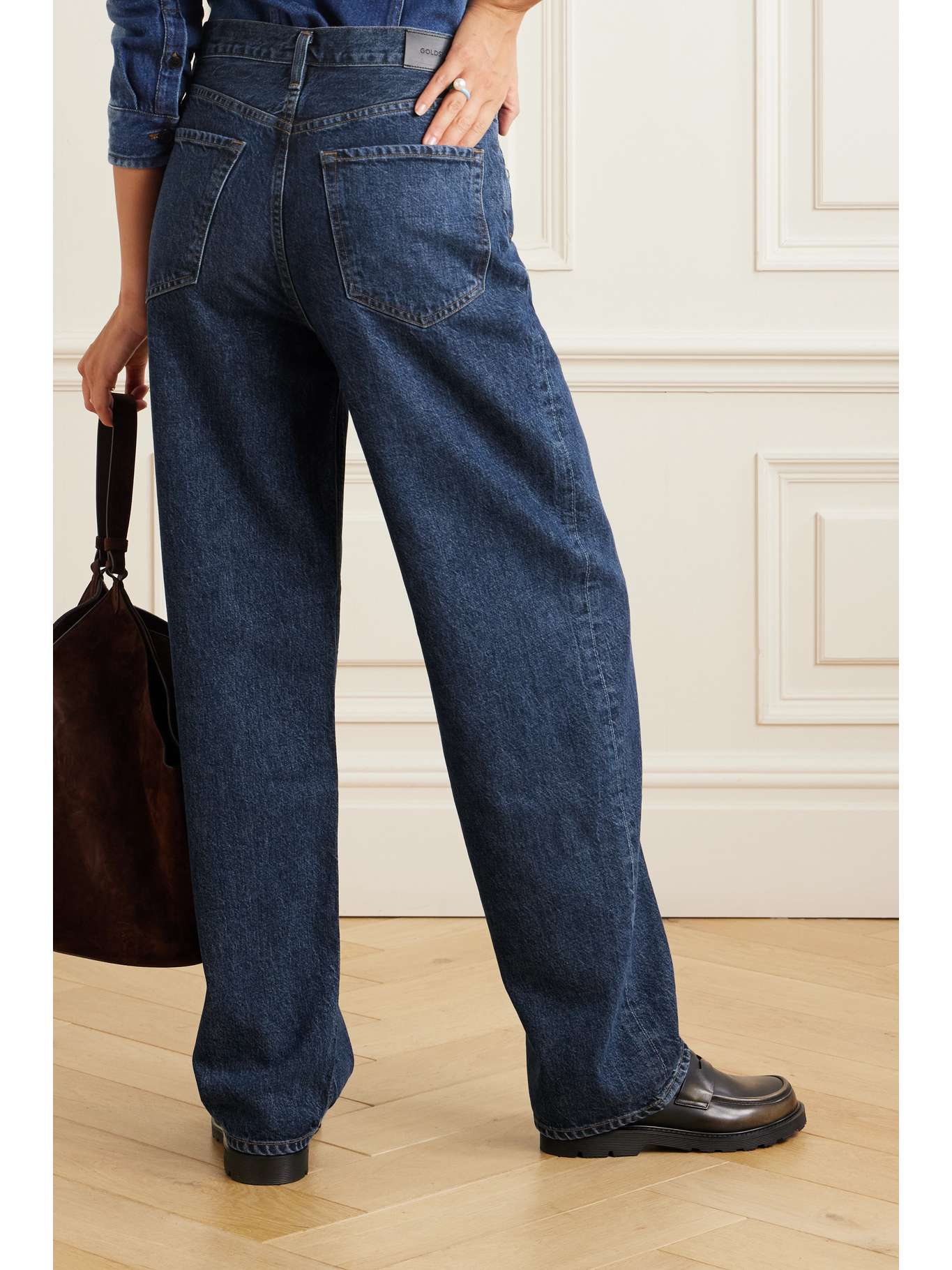 Blue + NET SUSTAIN The Haven low-rise boyfriend jeans | GOLDSIGN | NET-A-PORTER