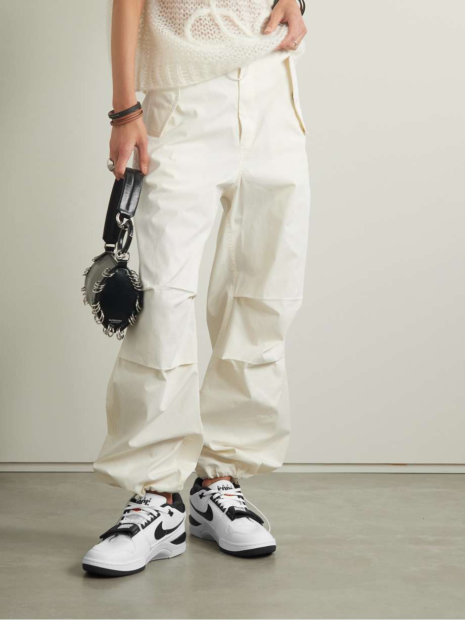 NIKE + Billie Eilish Air Alpha Force 88 rubber-trimmed leather sneakers ...