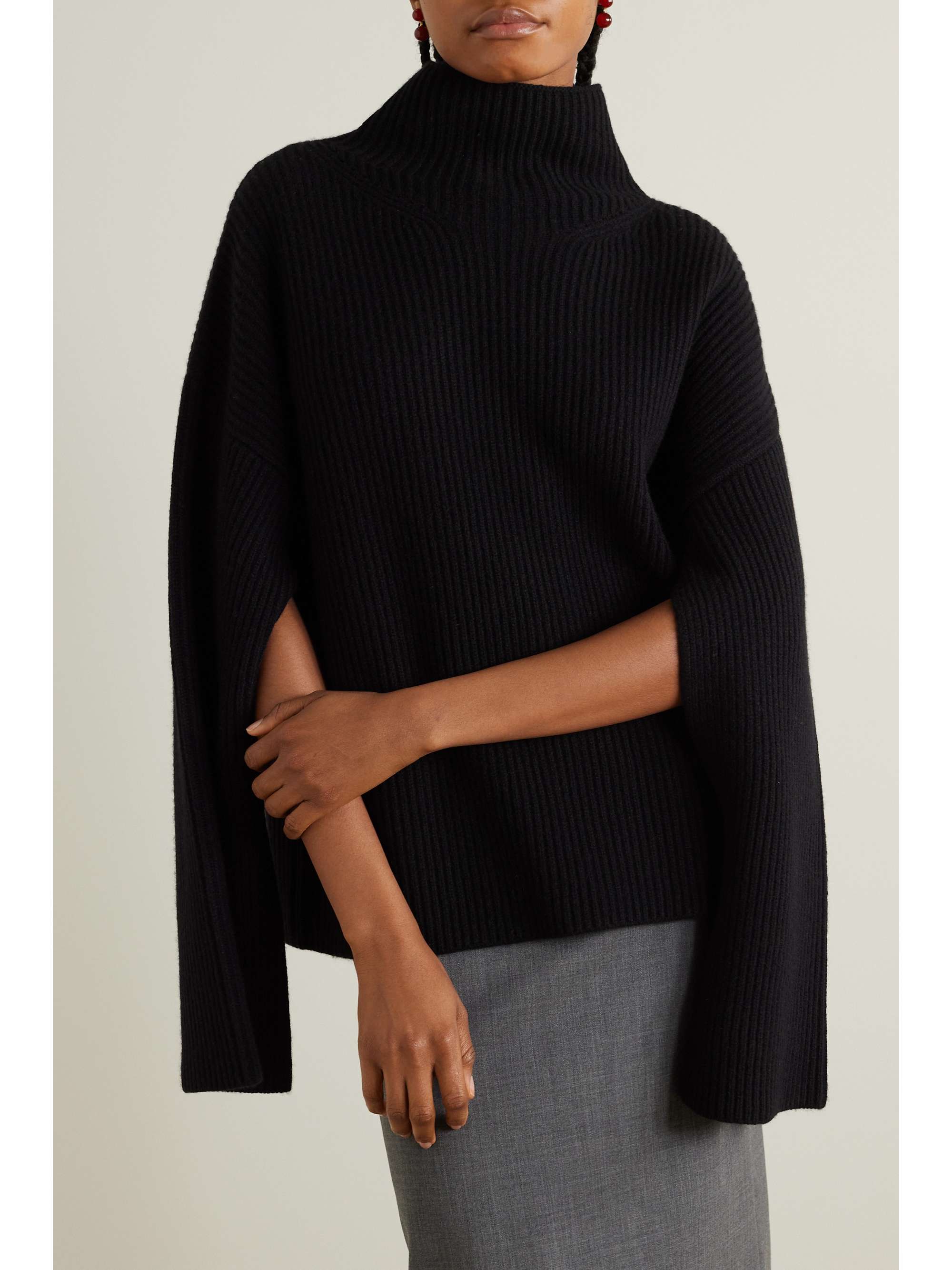 ARCH4 + NET SUSTAIN Frankie ribbed cashmere turtleneck sweater | NET-A ...