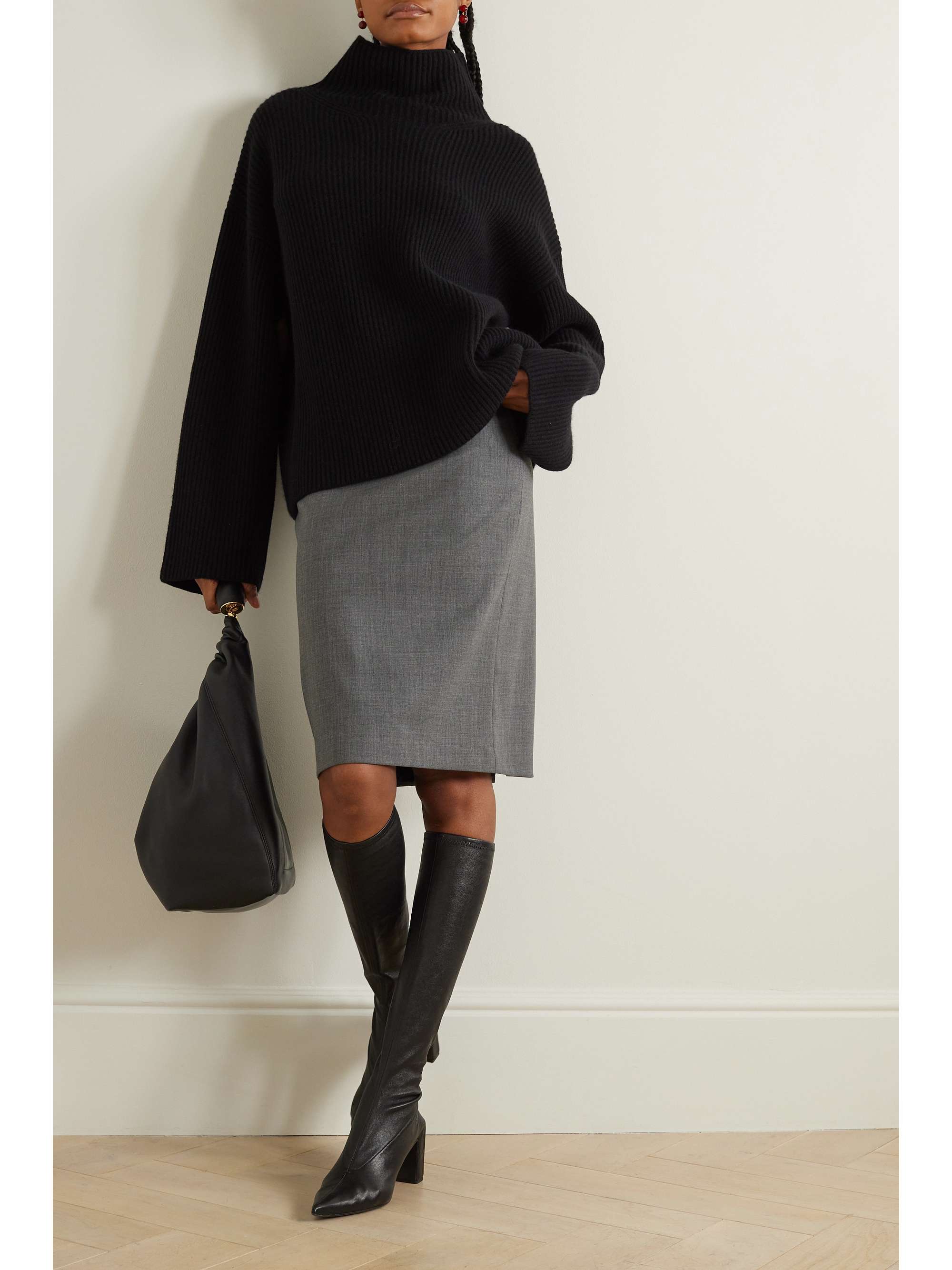 ARCH4 + NET SUSTAIN Frankie ribbed cashmere turtleneck sweater | NET-A ...