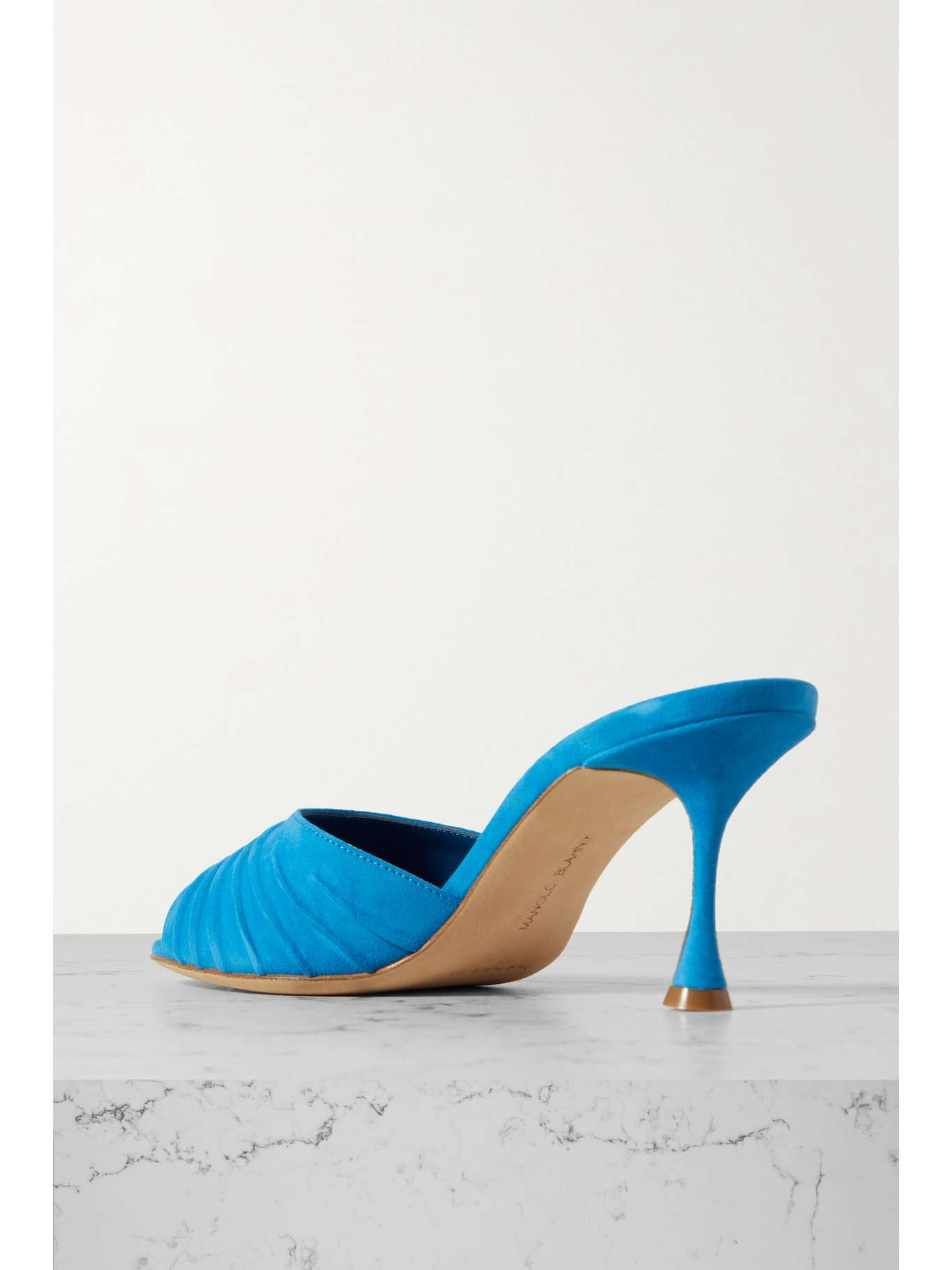 MANOLO BLAHNIK Pirua 70 suede mules | NET-A-PORTER