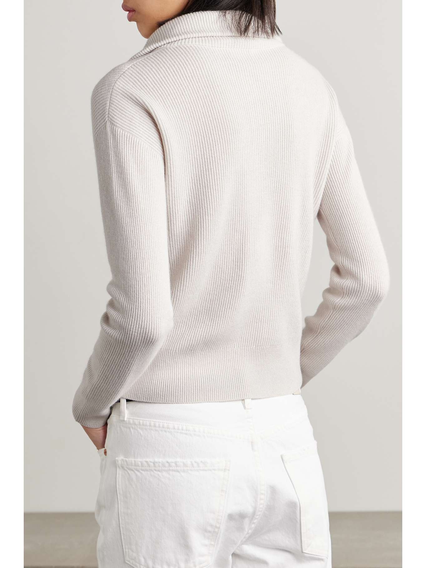 BRUNELLO CUCINELLI Bead-embellished ribbed cashmere sweater | NET-A-PORTER