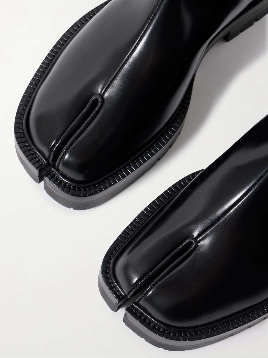 MAISON MARGIELA Tabi County split-toe patent-leather Chelsea boots ...