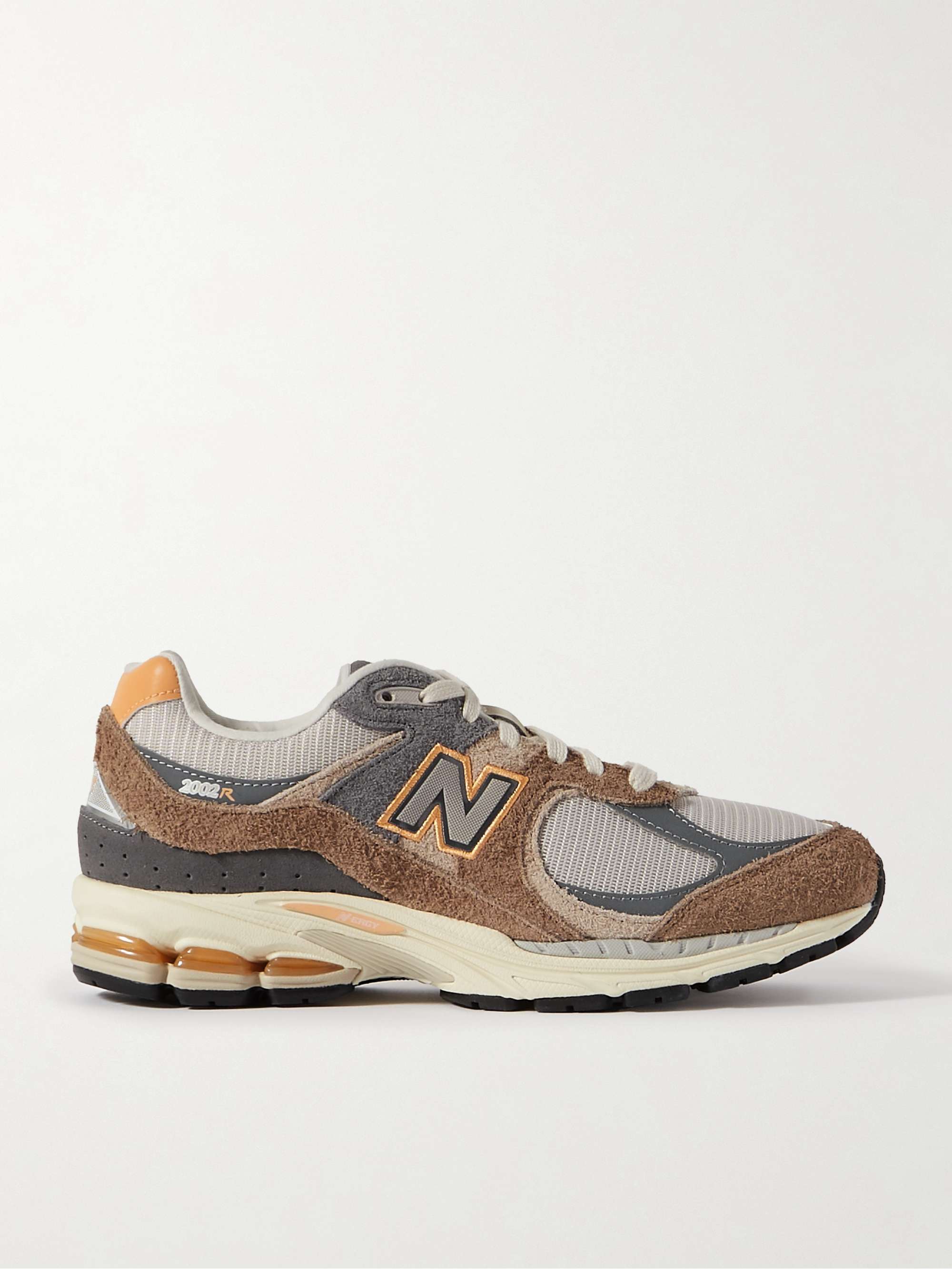 NEW BALANCE 2002R leather-trimmed mesh and suede sneakers | NET-A-PORTER