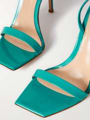 GIANVITO ROSSI Ribbon 105 patent-leather slingback sandals | NET-A-PORTER