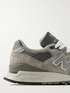 NEW BALANCE Made in USA 998 Core rubber-trimmed leather, mesh and suede ...