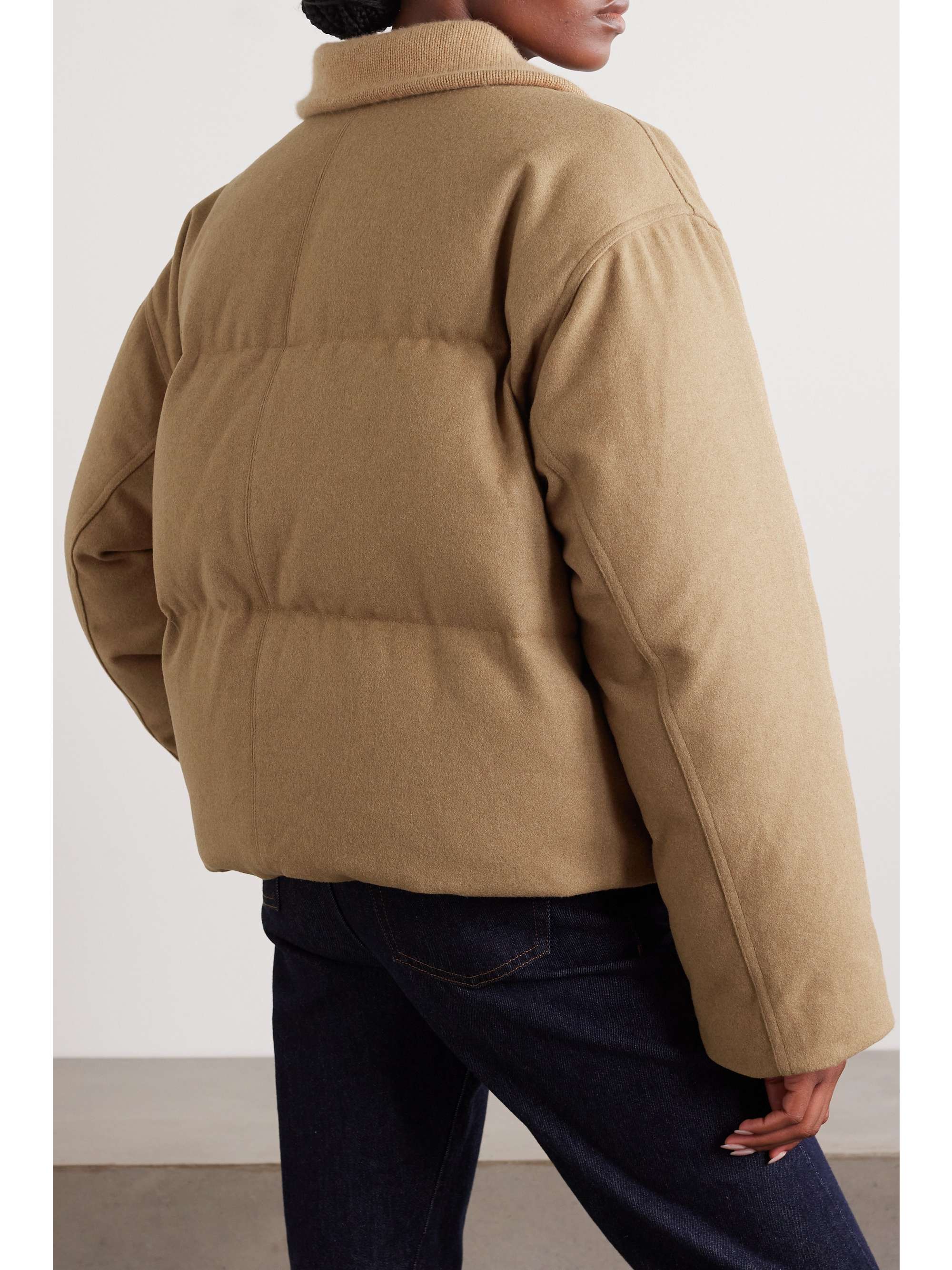 TOTEME Quilted padded wool-blend flannel jacket | NET-A-PORTER