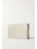 SAINT LAURENT Cassandre Envelope Chain matelassé textured-leather ...