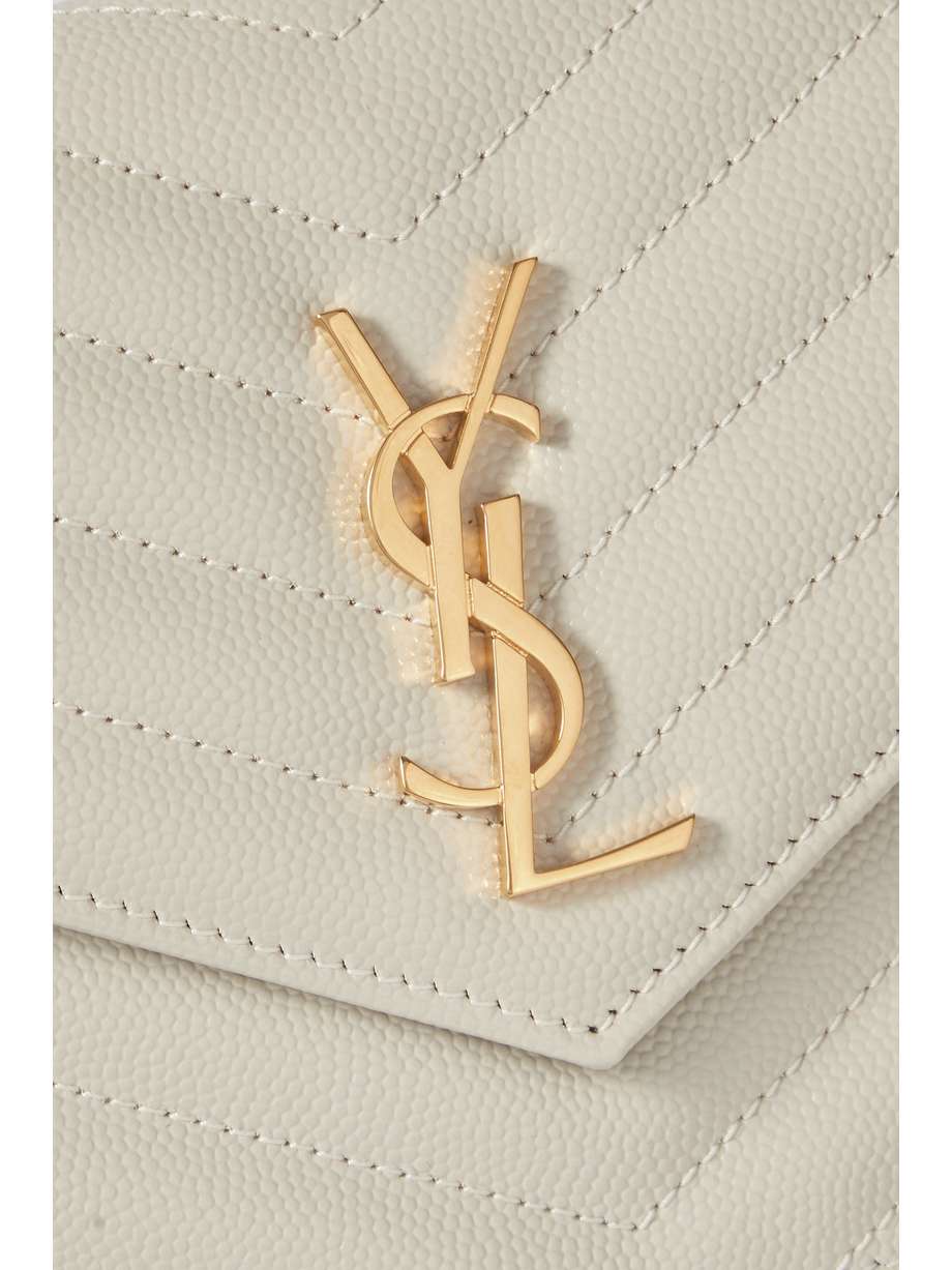 SAINT LAURENT Cassandre Envelope Chain matelassé textured-leather ...