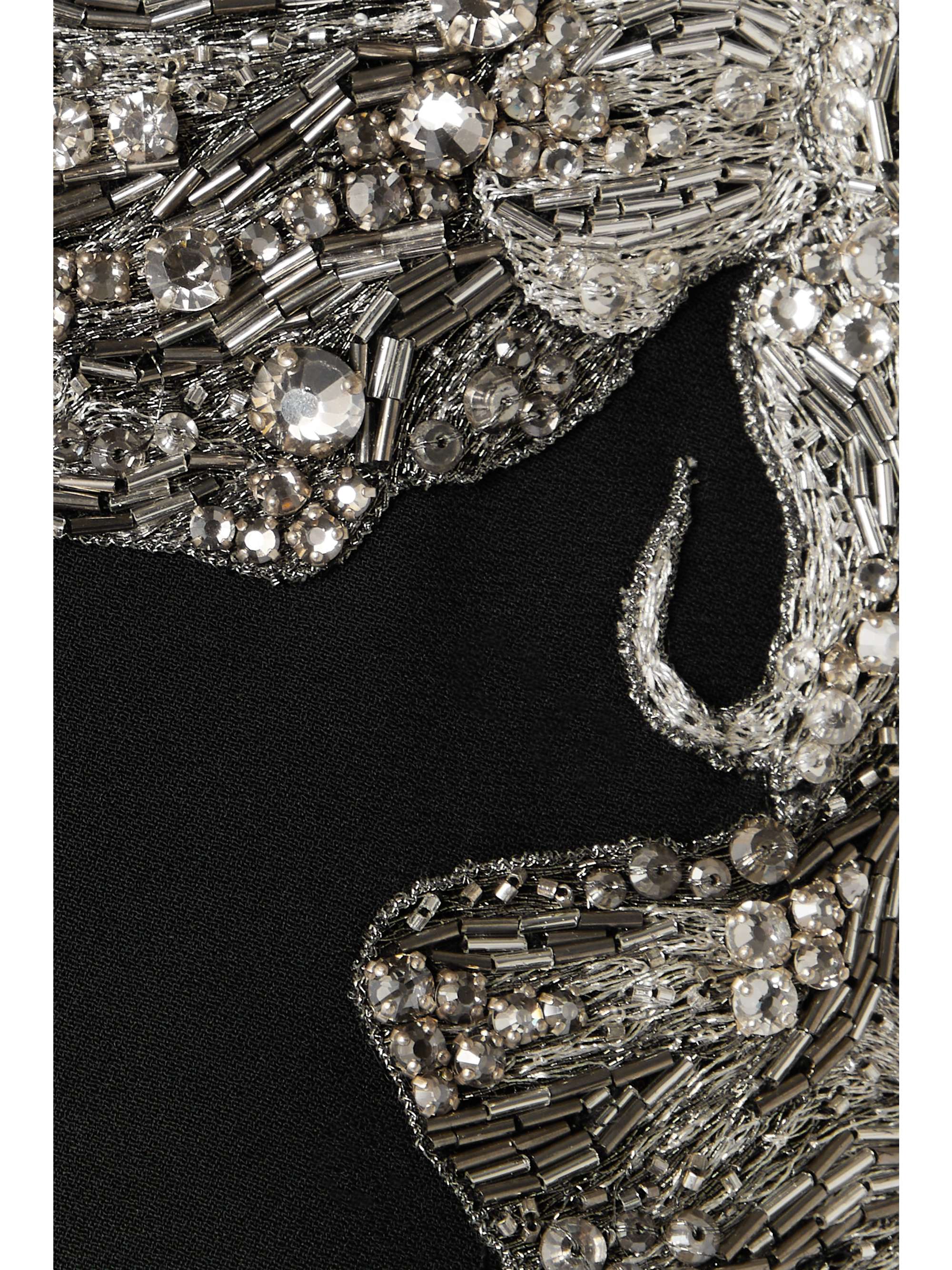 Alexander Mcqueen Crystal Embellished Crepe Gown Net A Porter