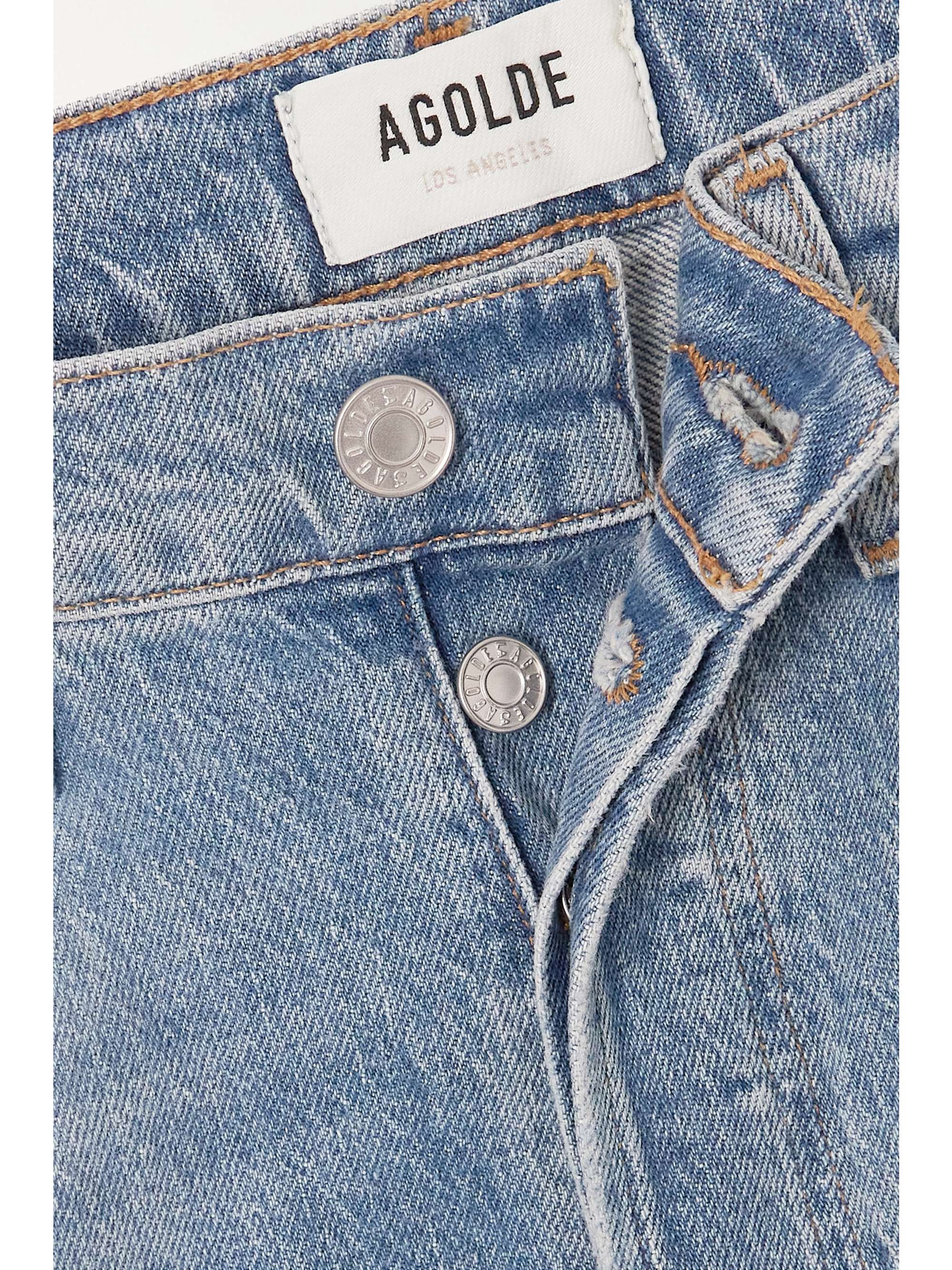 AGOLDE Riley cropped high-rise straight-leg organic jeans | NET-A-PORTER