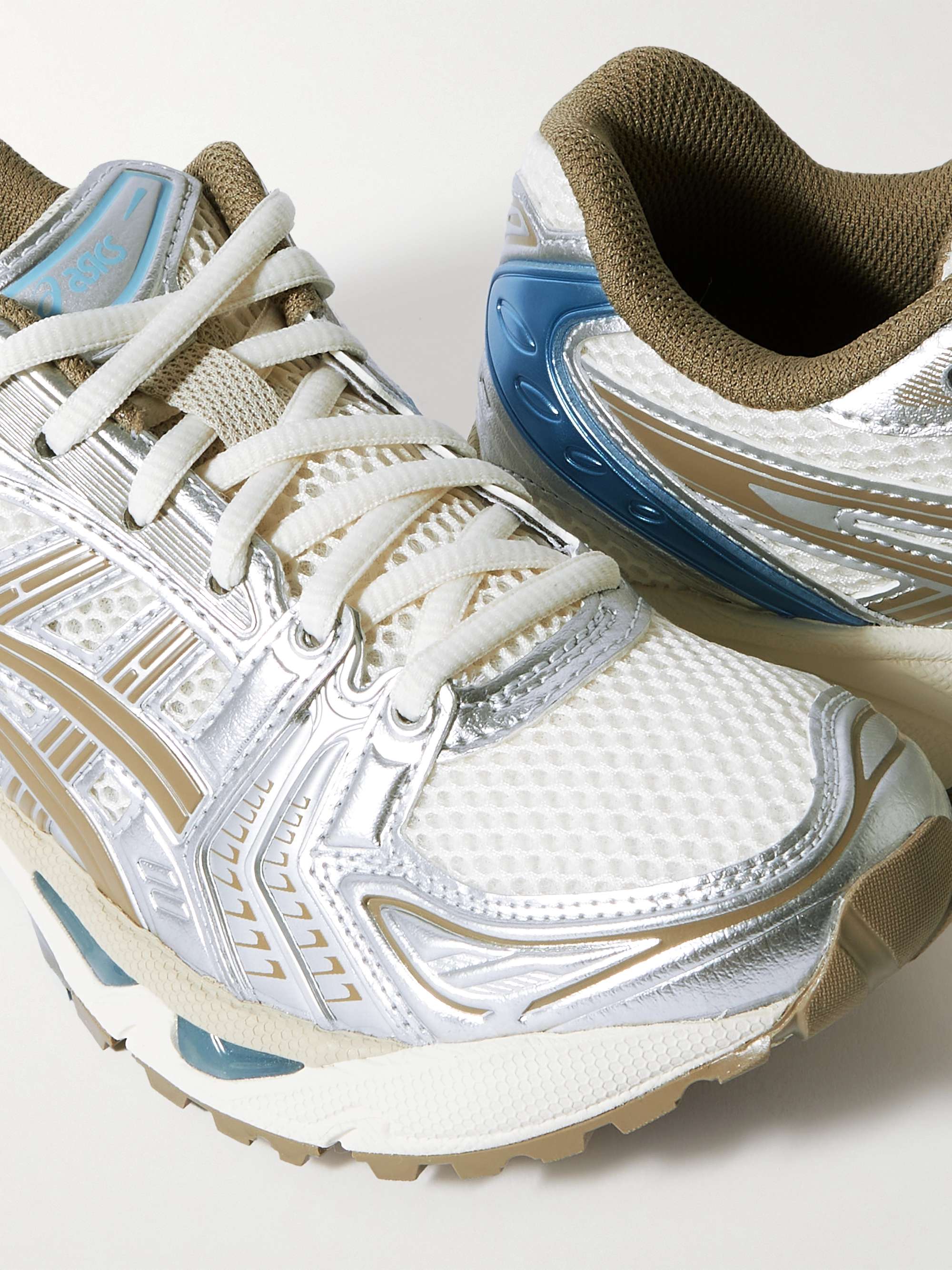 ASICS GEL-KAYANO 14 rubber-trimmed mesh and faux leather sneakers | NET ...