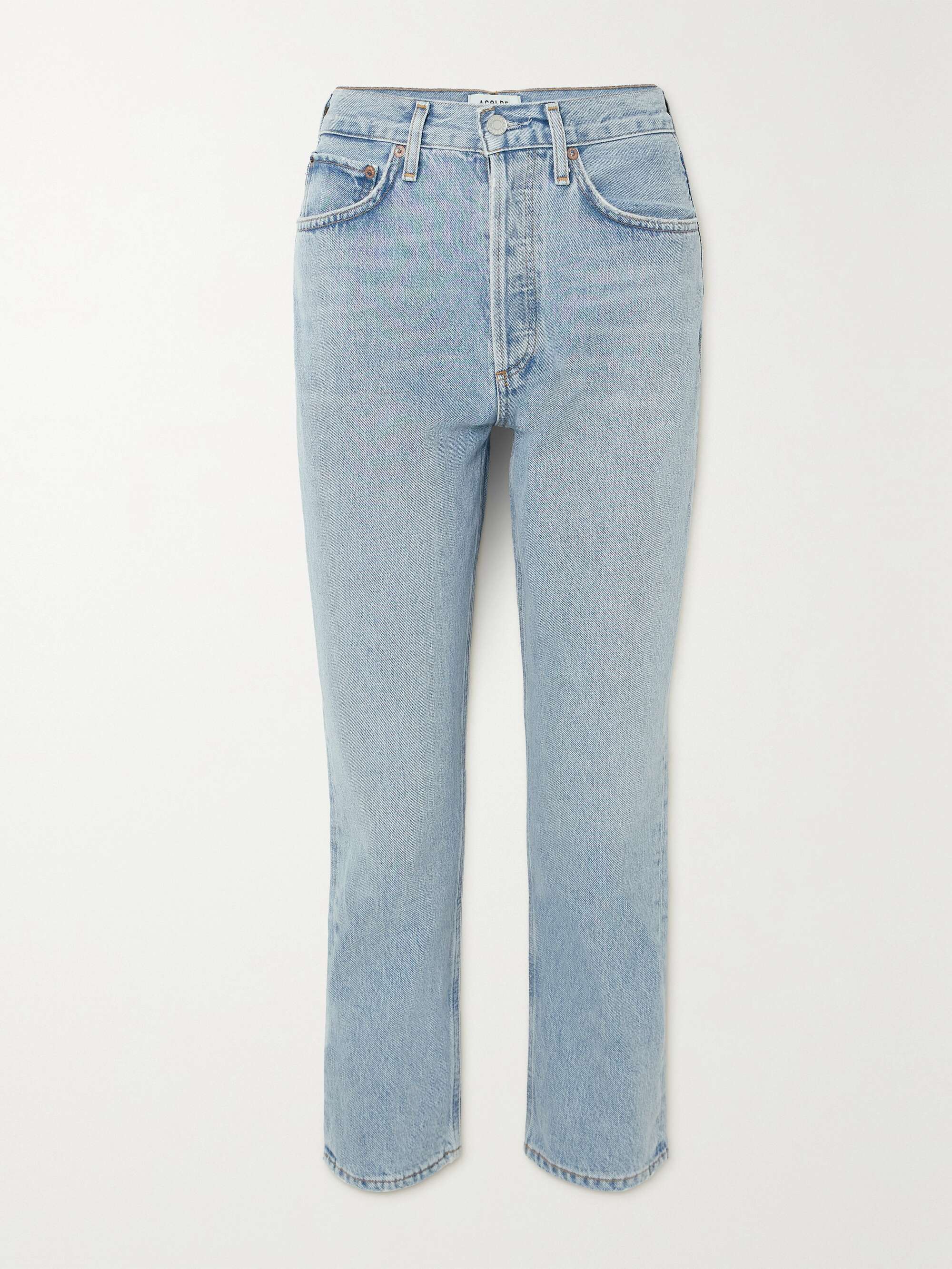 AGOLDE Riley cropped high-rise straight-leg organic jeans | NET-A-PORTER