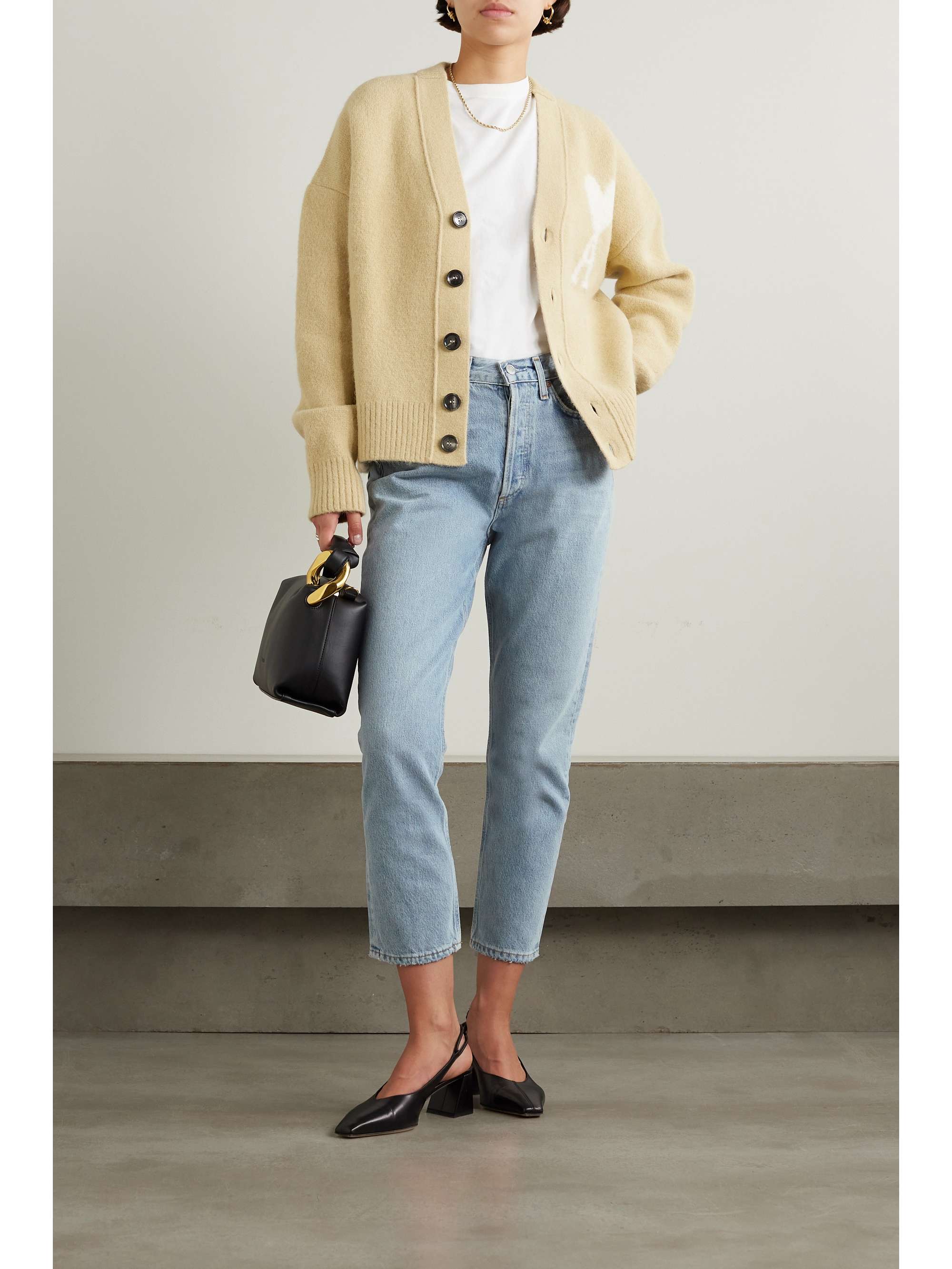 AGOLDE Riley cropped high-rise straight-leg organic jeans | NET-A-PORTER