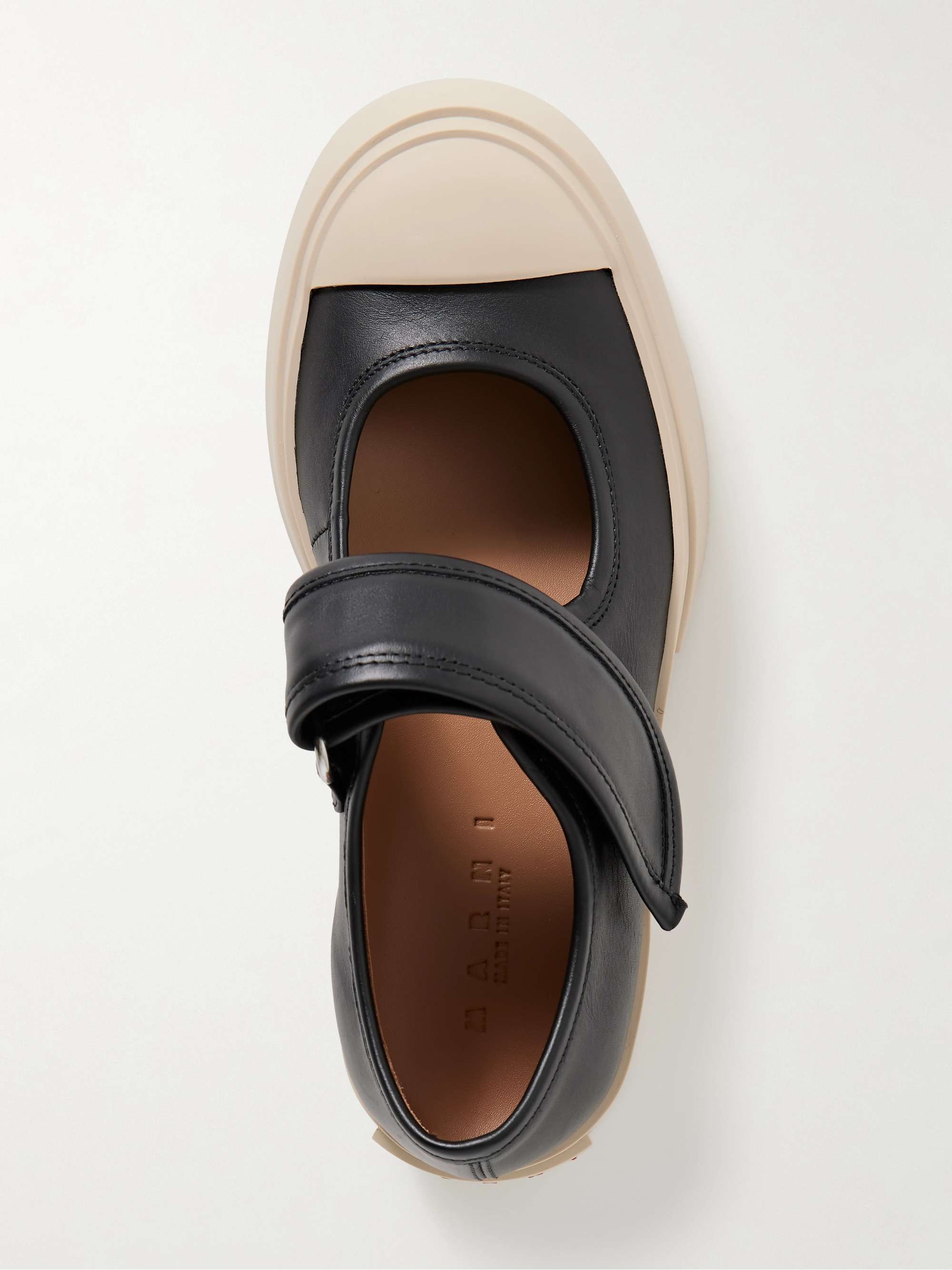 MARNI Pablo leather Mary Jane platform sneakers | NET-A-PORTER