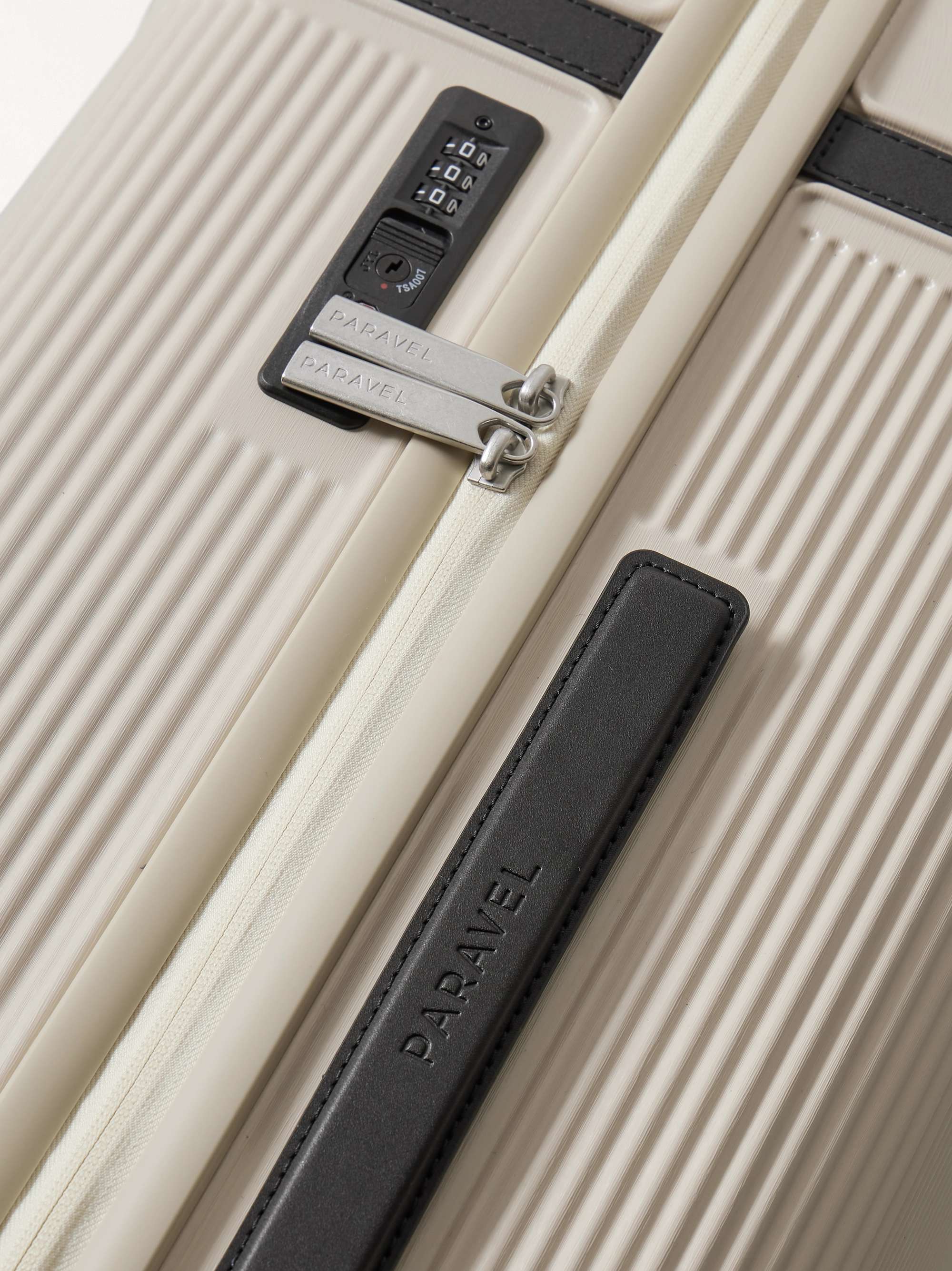 PARAVEL Aviator Grand vegan leather-trimmed recycled-hardshell suitcase ...