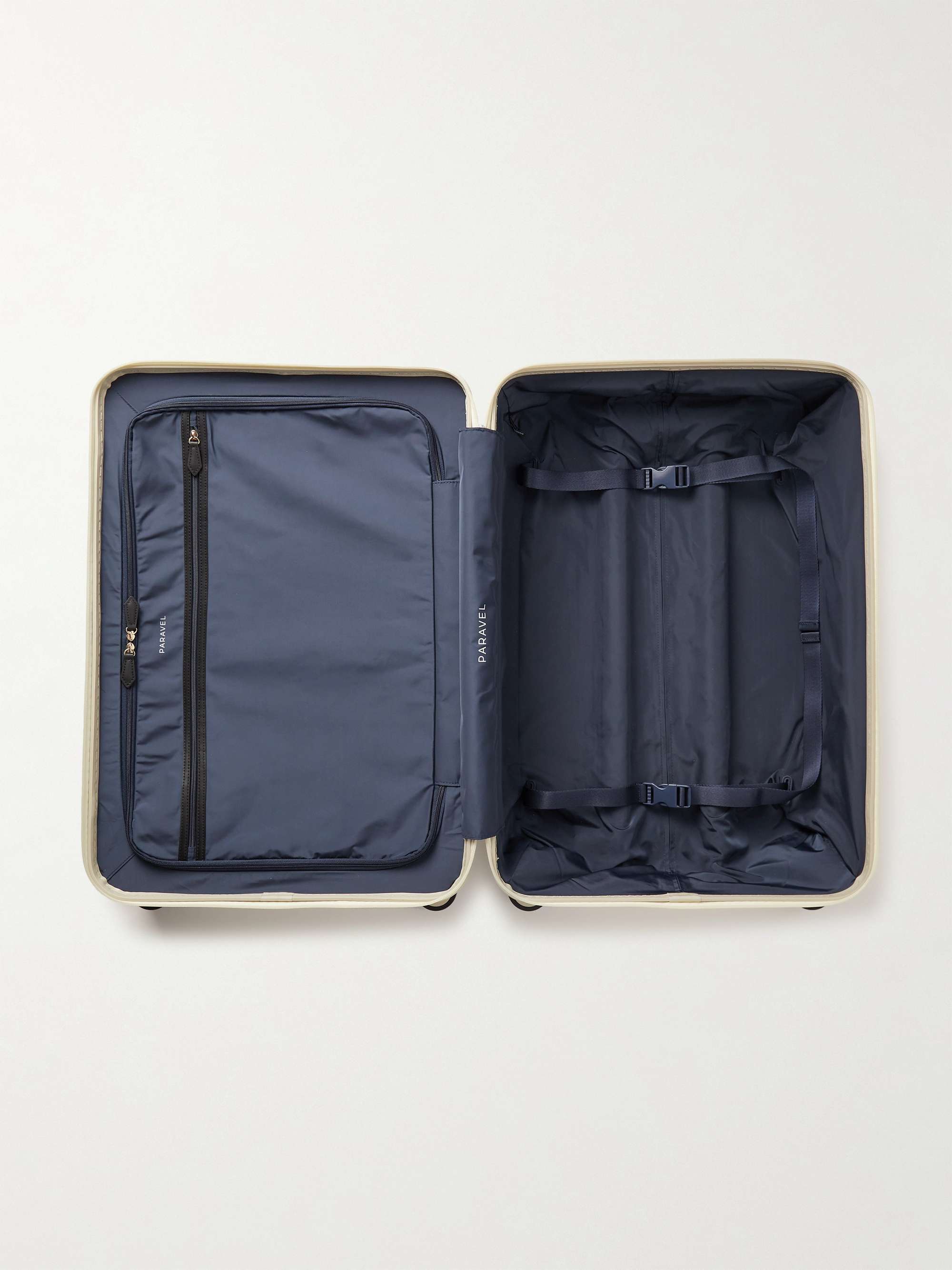 PARAVEL Aviator Grand vegan leather-trimmed recycled-hardshell suitcase ...