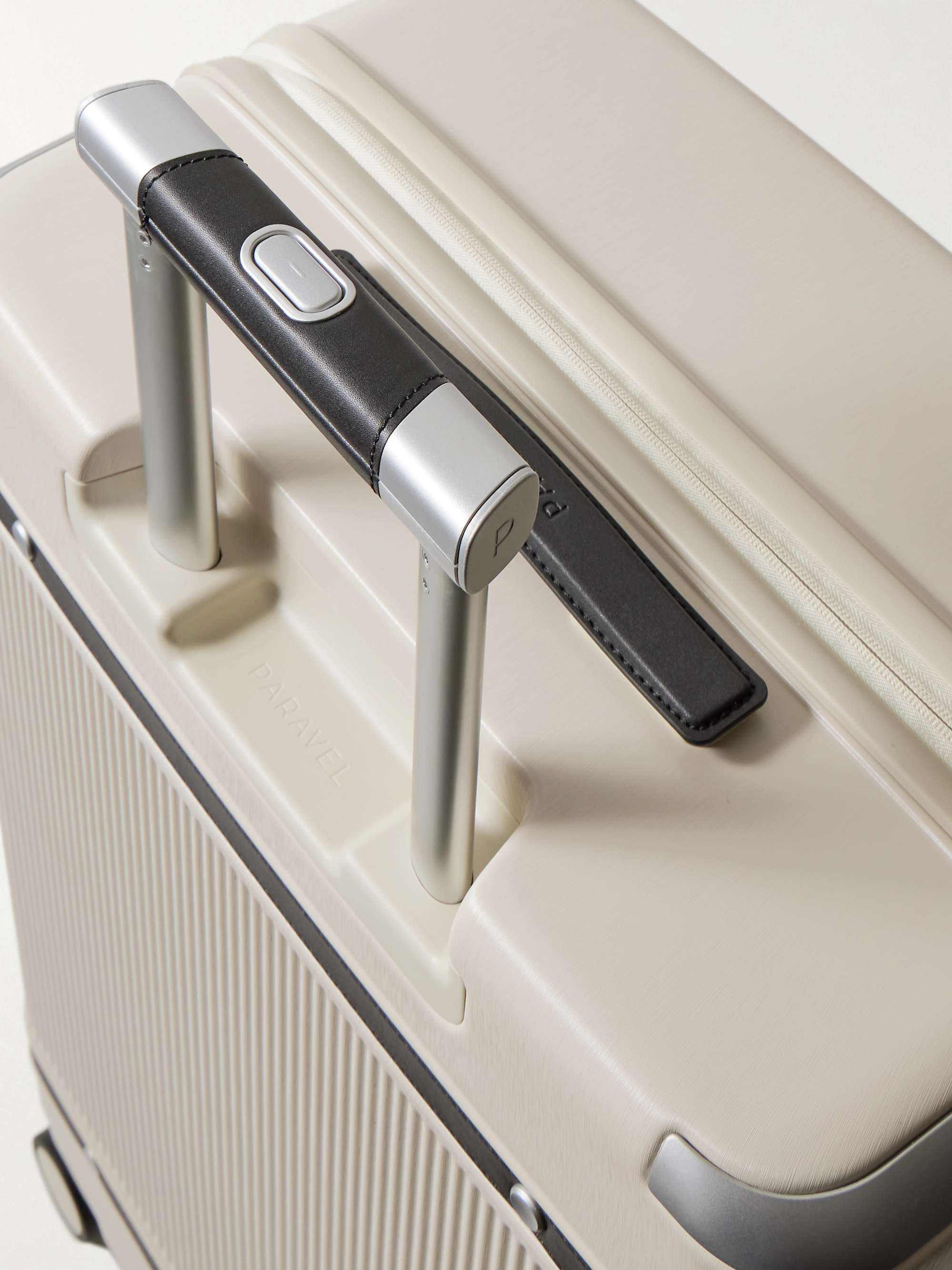 PARAVEL Aviator Grand vegan leather-trimmed recycled-hardshell suitcase ...