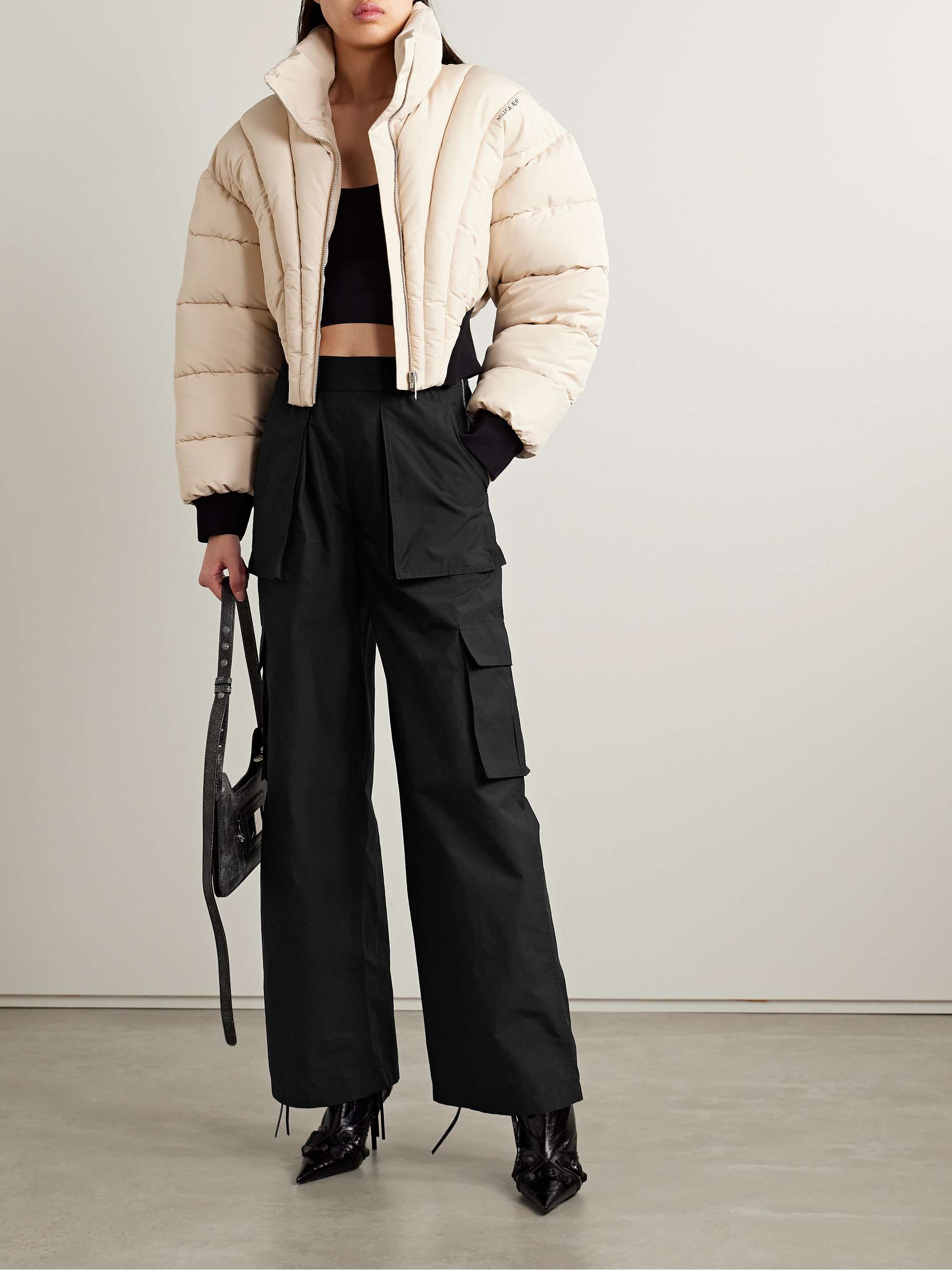 ALEXANDER WANG Cotton-blend ripstop wide-leg cargo pants | NET-A-PORTER