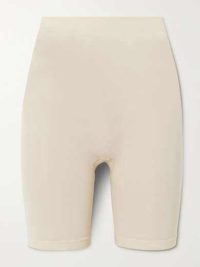 SKIMS Seamless Sculpt Mid Thigh Short - Sand | NET-A-PORTER
