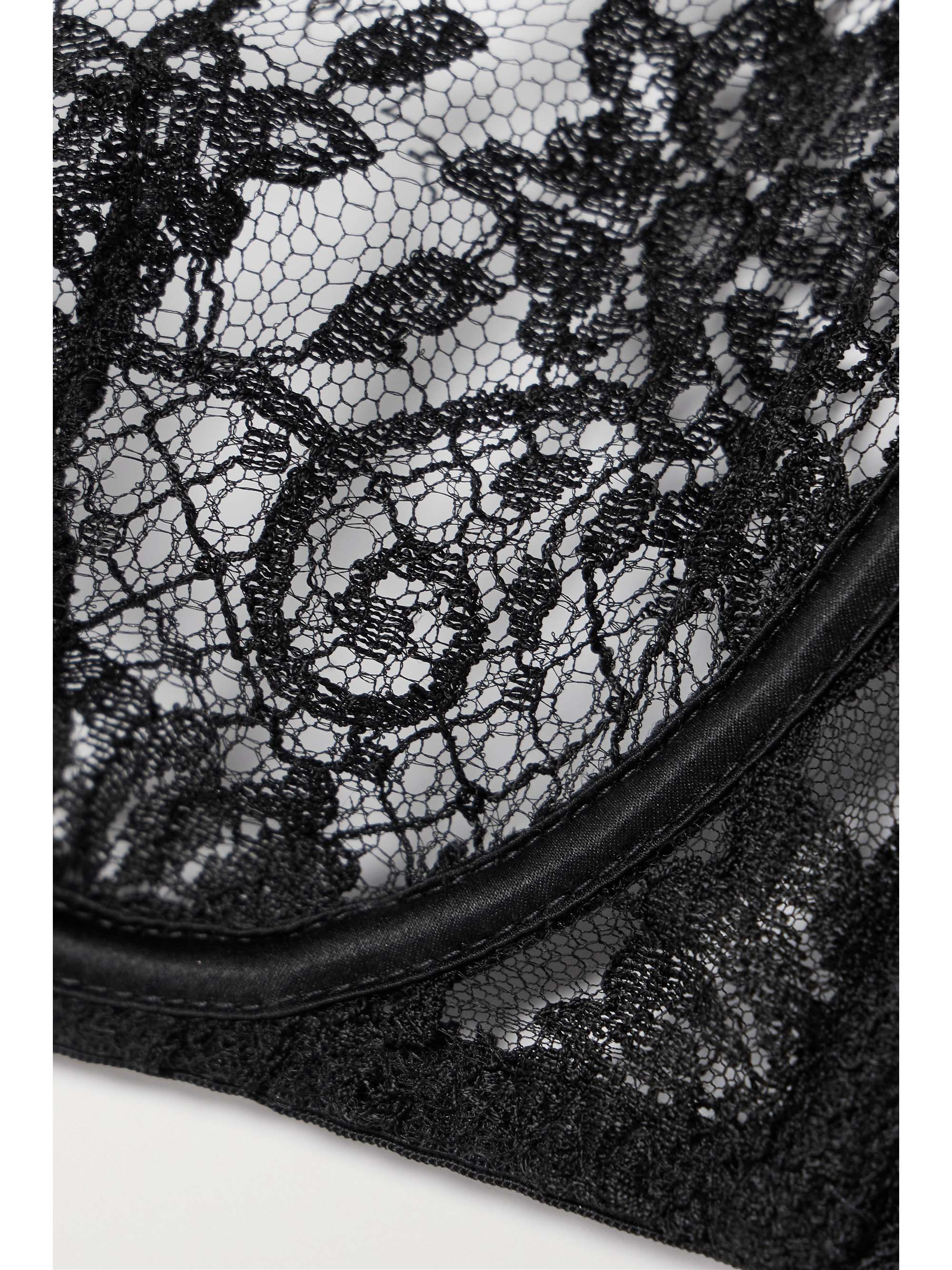 COCO DE MER Hera Leavers lace underwired balconette bra | NET-A-PORTER