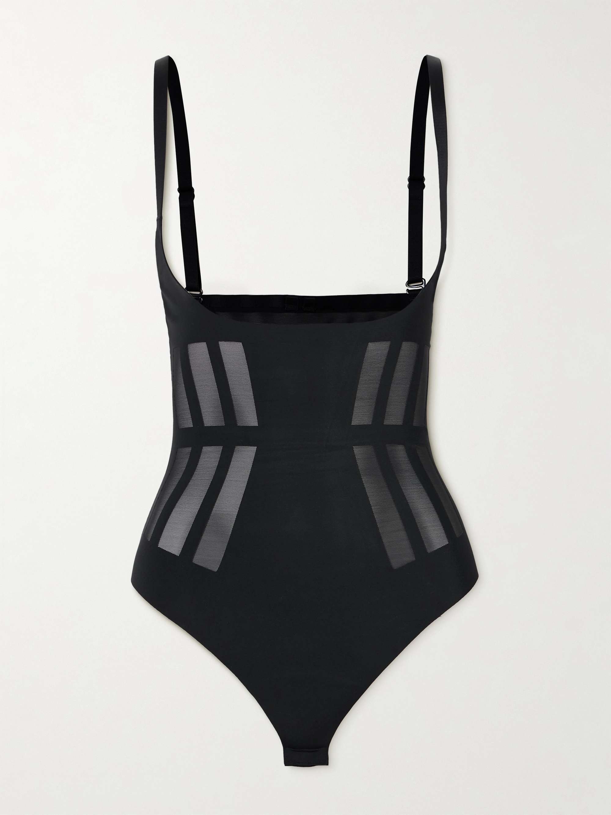 Commando Luxe Control Stretch Mesh Trimmed Tech Jersey Bodysuit Net A