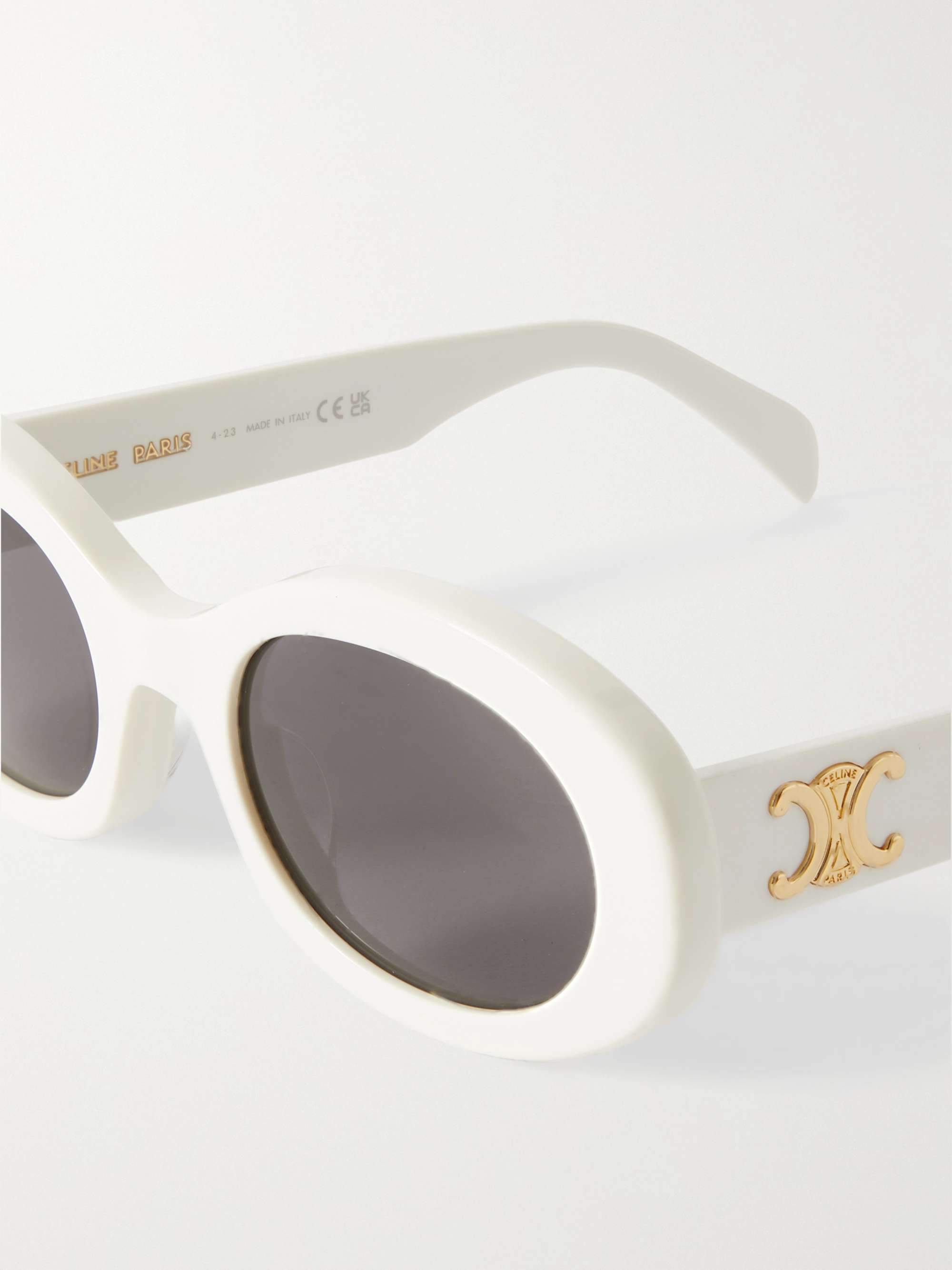 CELINE EYEWEAR Triomphe oval-frame acetate sunglasses | NET-A-PORTER