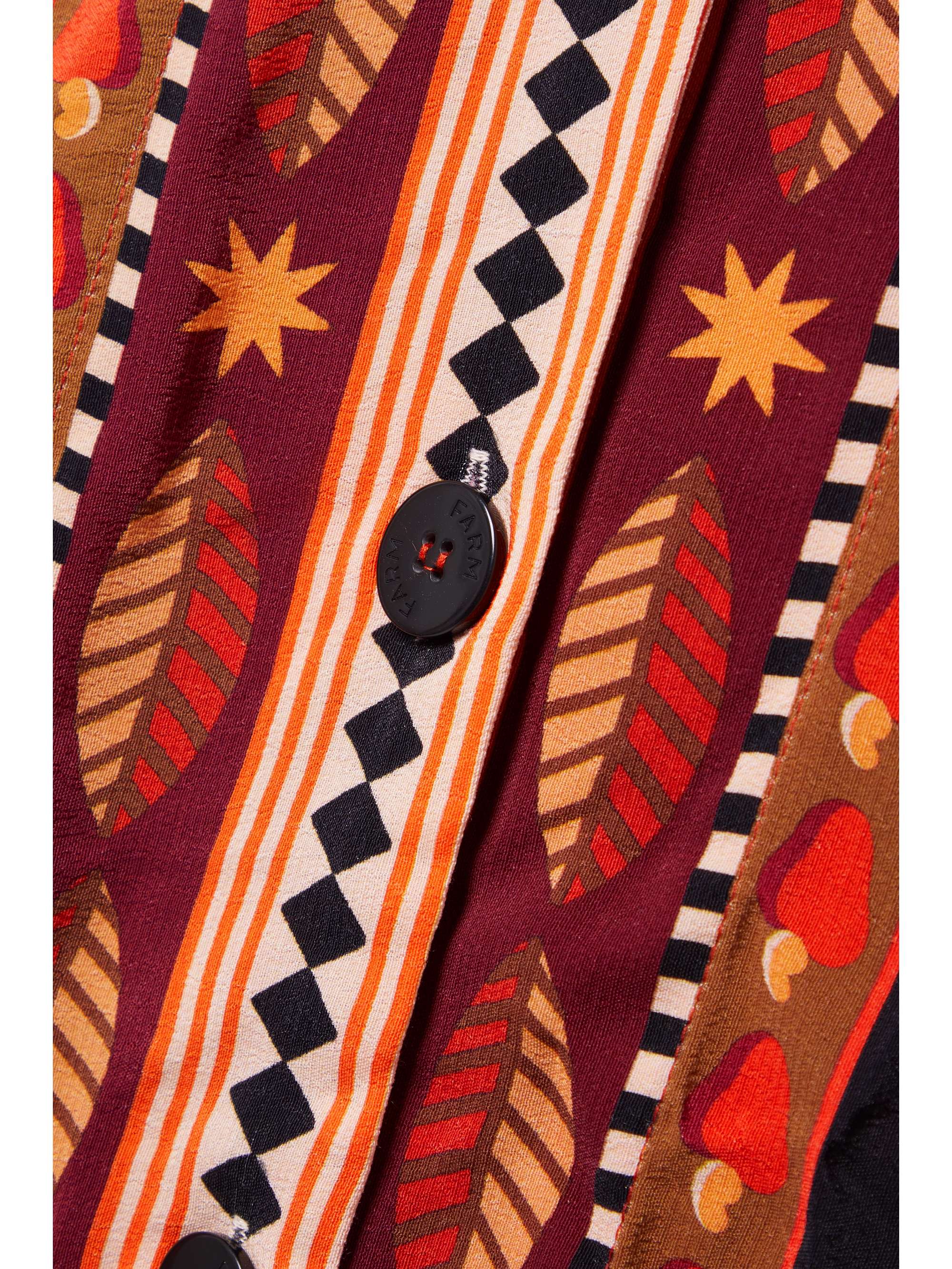 FARM RIO Printed crepe maxi shirt dress | NET-A-PORTER