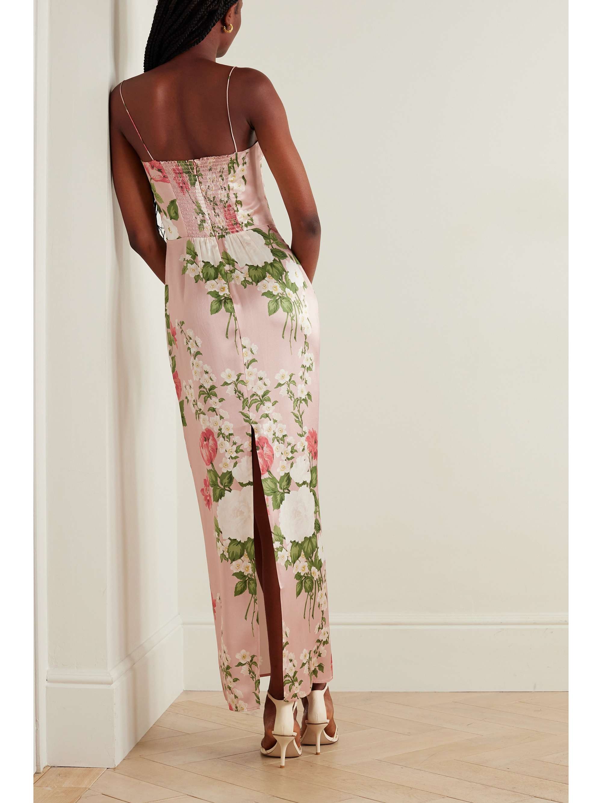 REFORMATION Frankie floral-print silk-charmeuse maxi dress | NET-A-PORTER