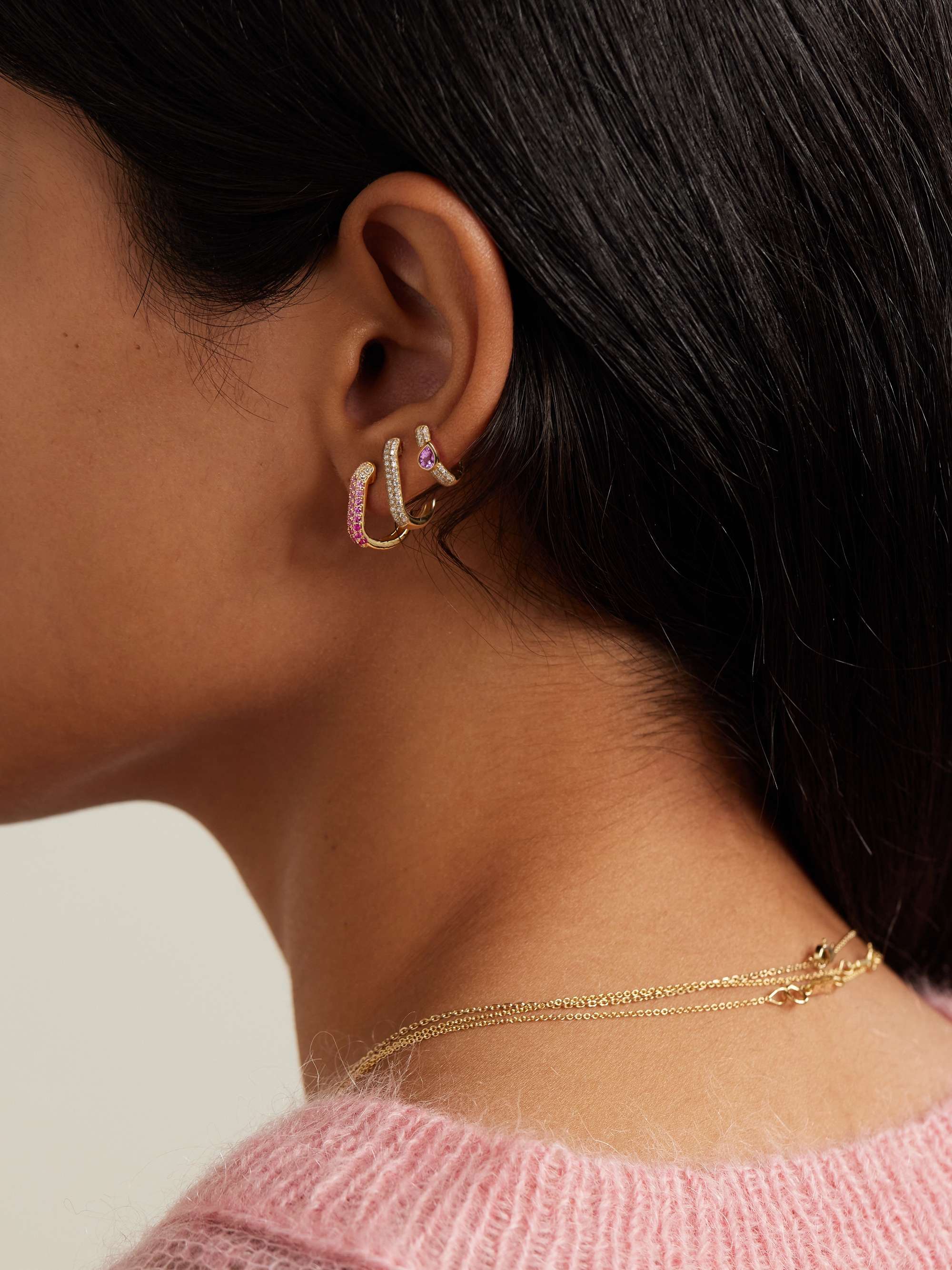 ROXANNE FIRST 14-karat gold sapphire earrings | NET-A-PORTER