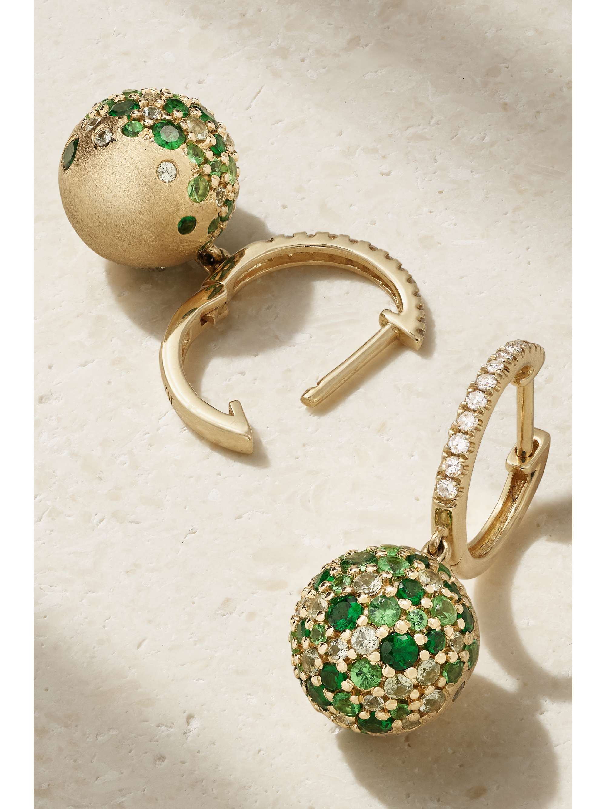 ROXANNE FIRST 14-karat gold, garnet and sapphire earrings | NET-A-PORTER