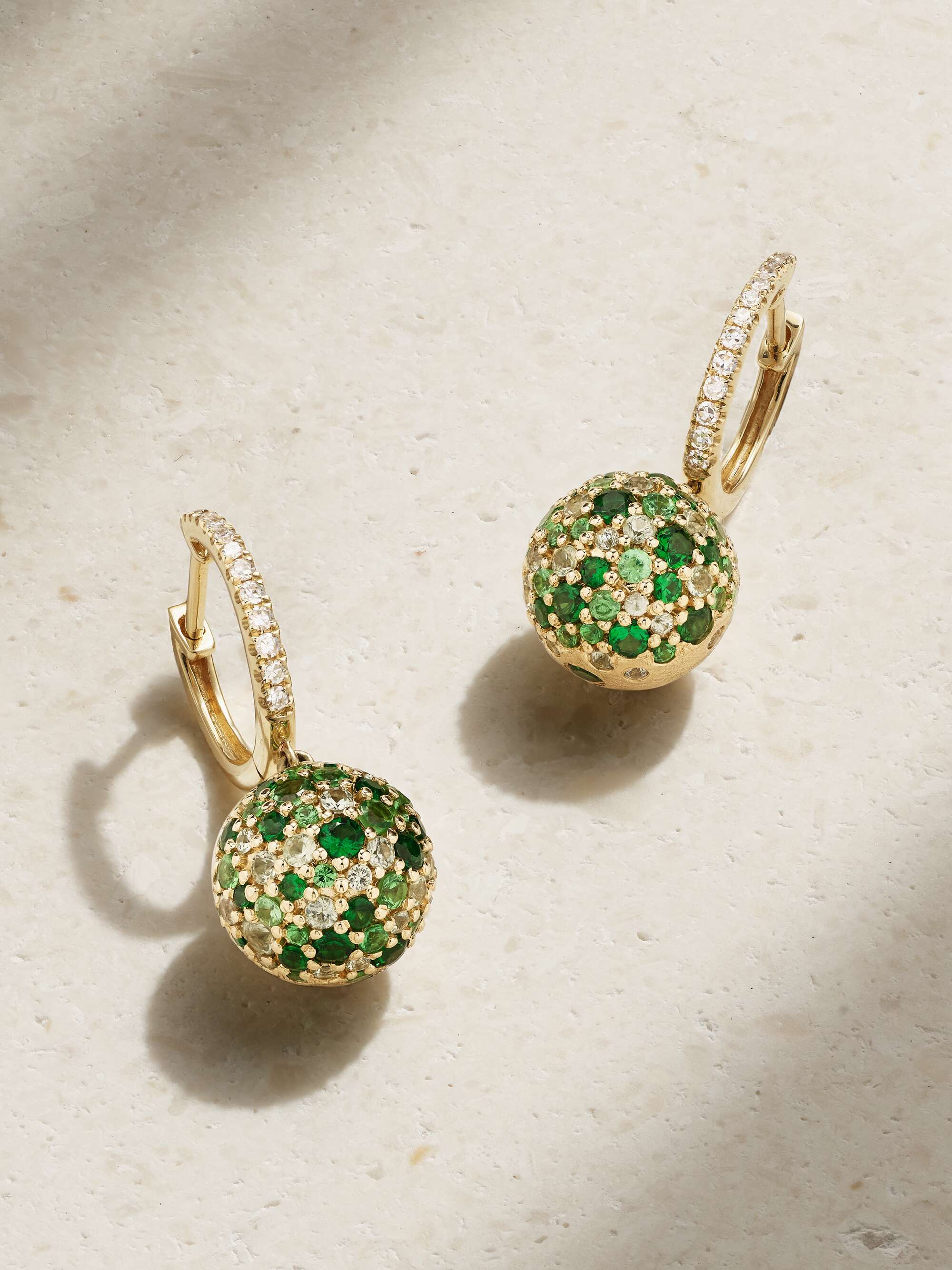 ROXANNE FIRST 14-karat gold, garnet and sapphire earrings | NET-A-PORTER