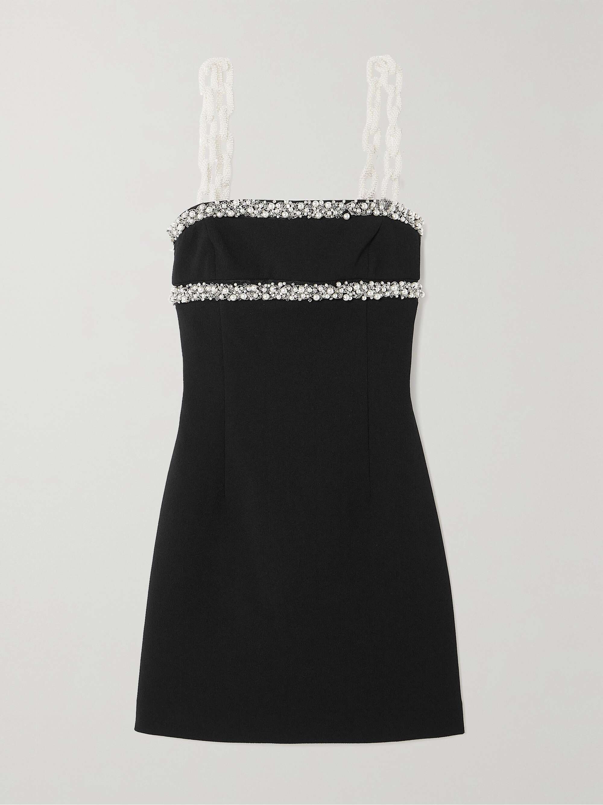 REBECCA VALLANCE Eva embellished stretch-cady mini dress | NET-A-PORTER