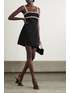 REBECCA VALLANCE Eva embellished stretch-cady mini dress | NET-A-PORTER