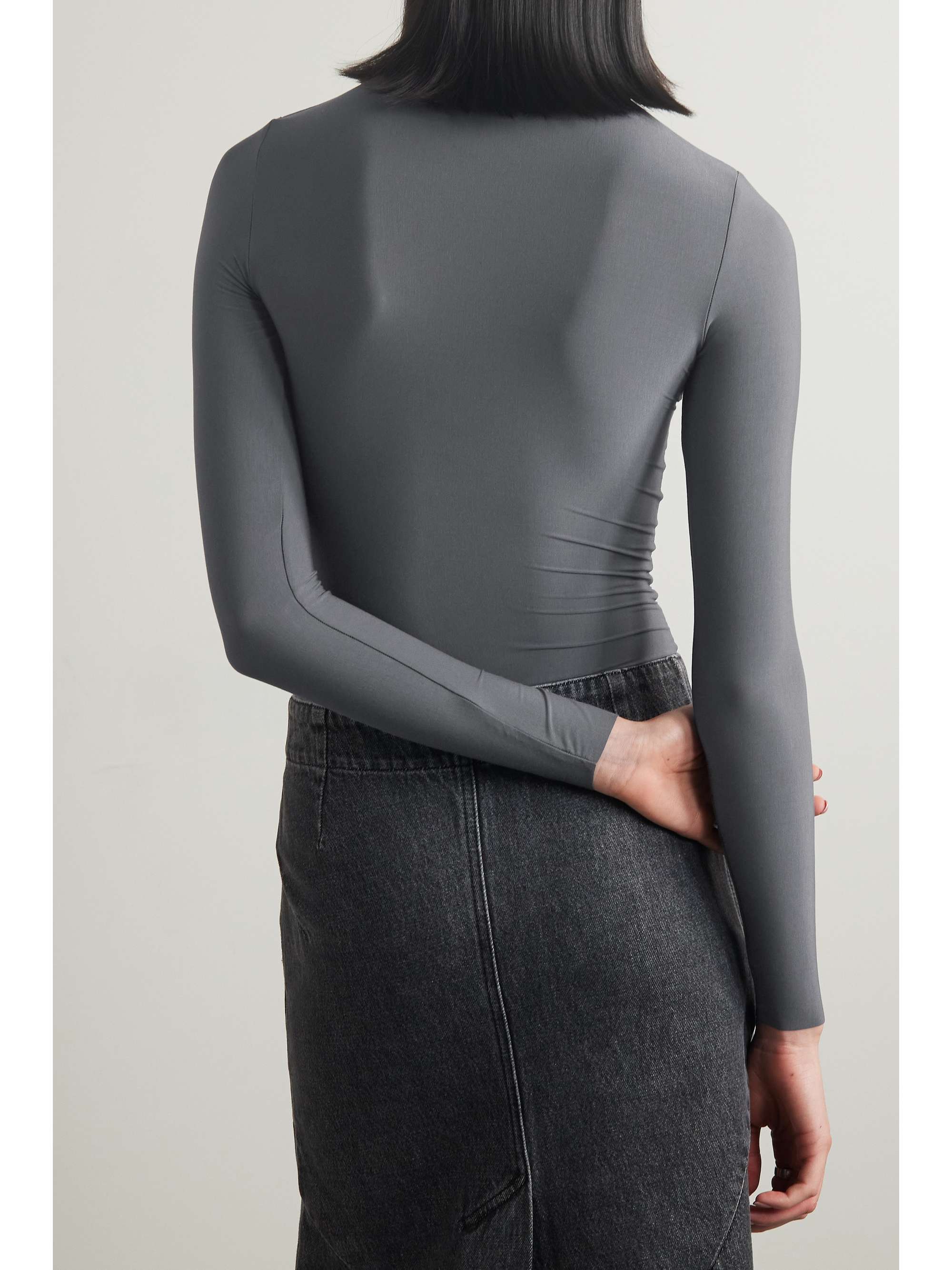 Commando Butter Stretch Modal Turtleneck Thong Bodysuit Net A Porter