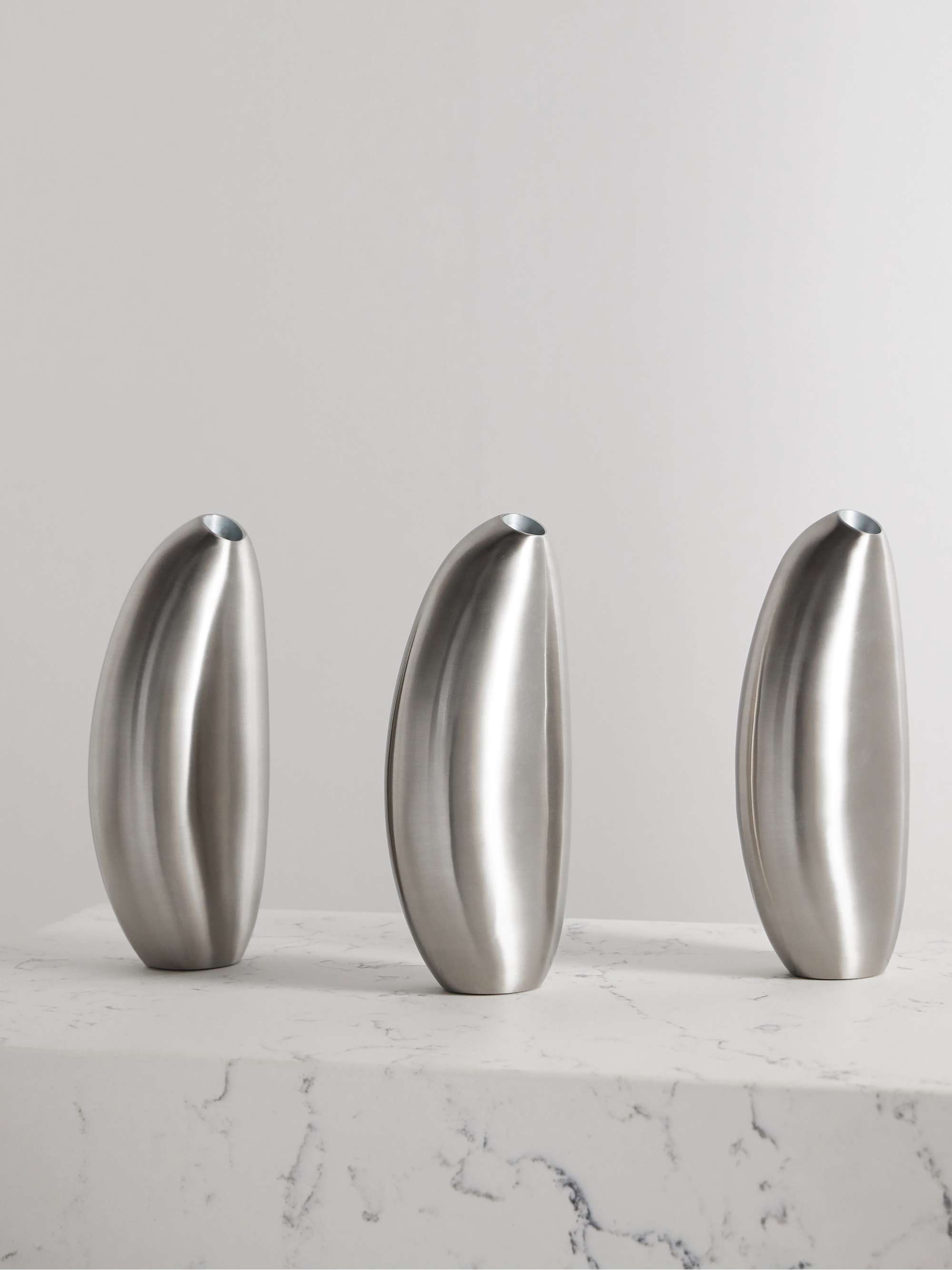 FOURTH STREET Puddle set of three silver-tone candlesticks | NET-A-PORTER