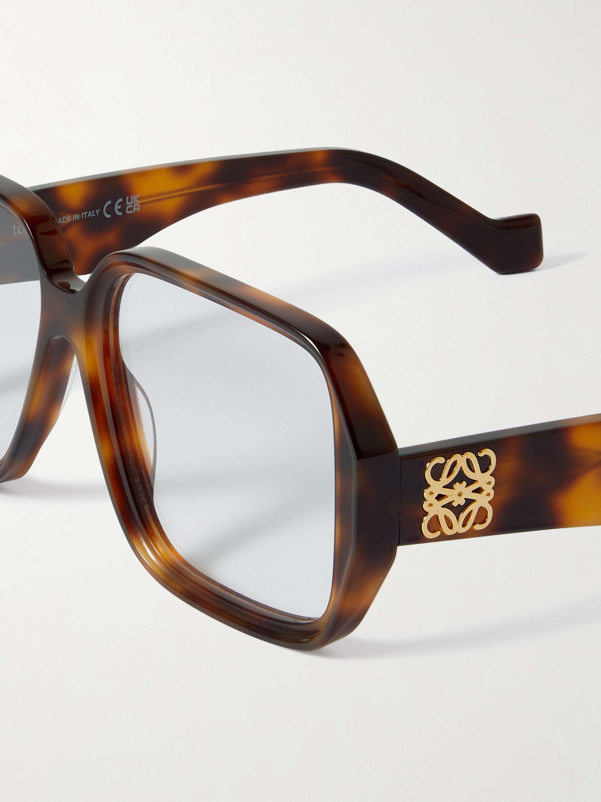 LOEWE EYEWEAR Anagram square-frame tortoiseshell acetate optical ...