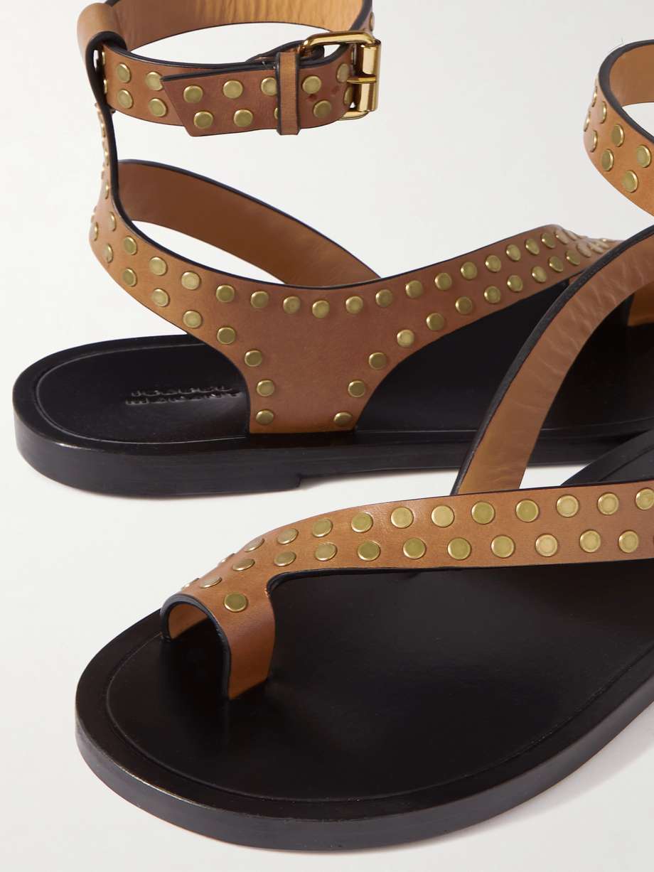ISABEL MARANT Jiona studded leather slingback sandals | NET-A-PORTER
