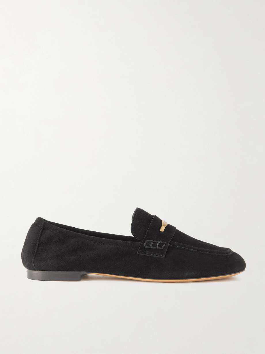 ISABEL MARANT Iseri embellished suede loafers | NET-A-PORTER
