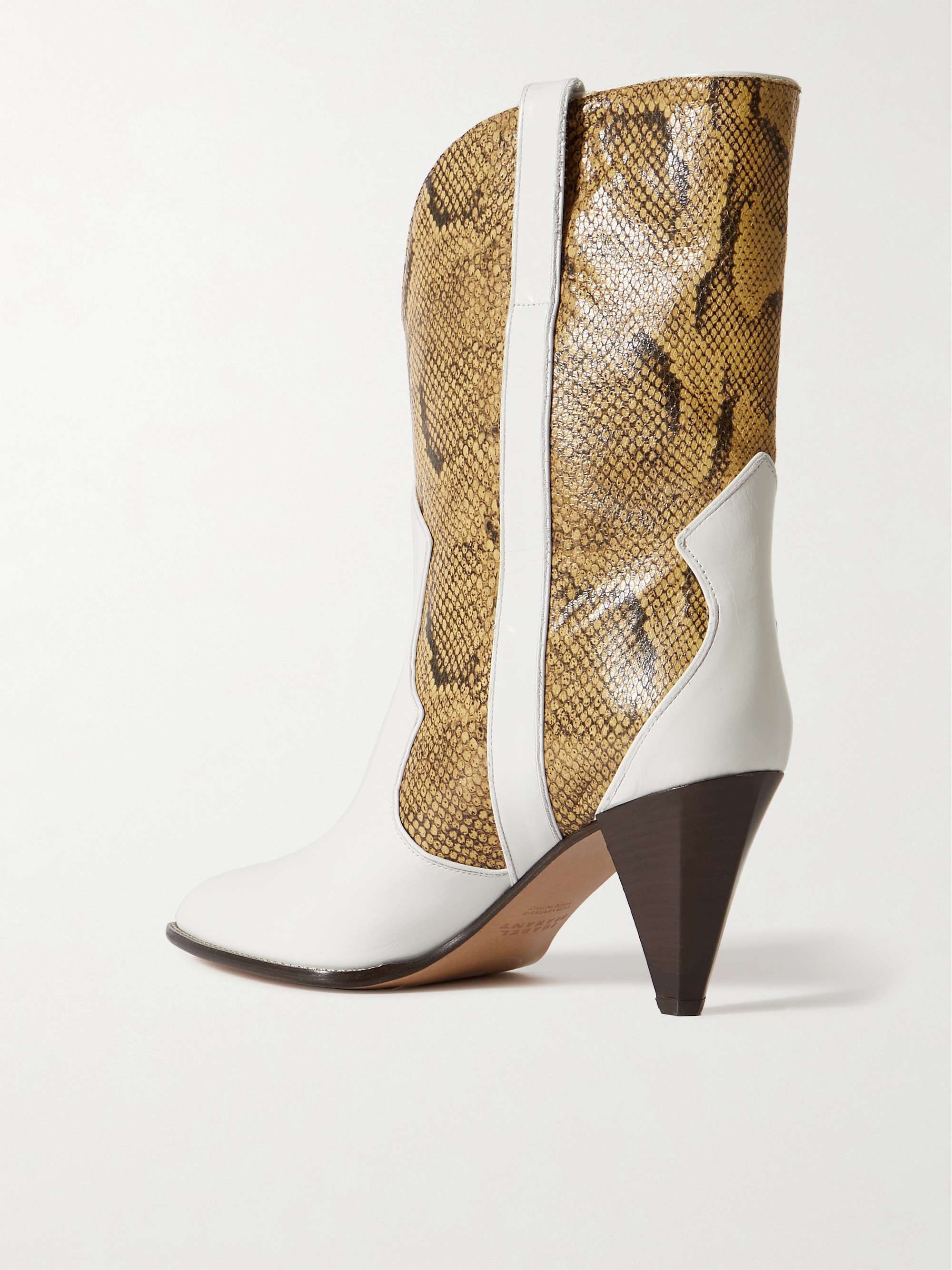 ISABEL MARANT Witney smooth and snake-effect leather ankle boots | NET ...