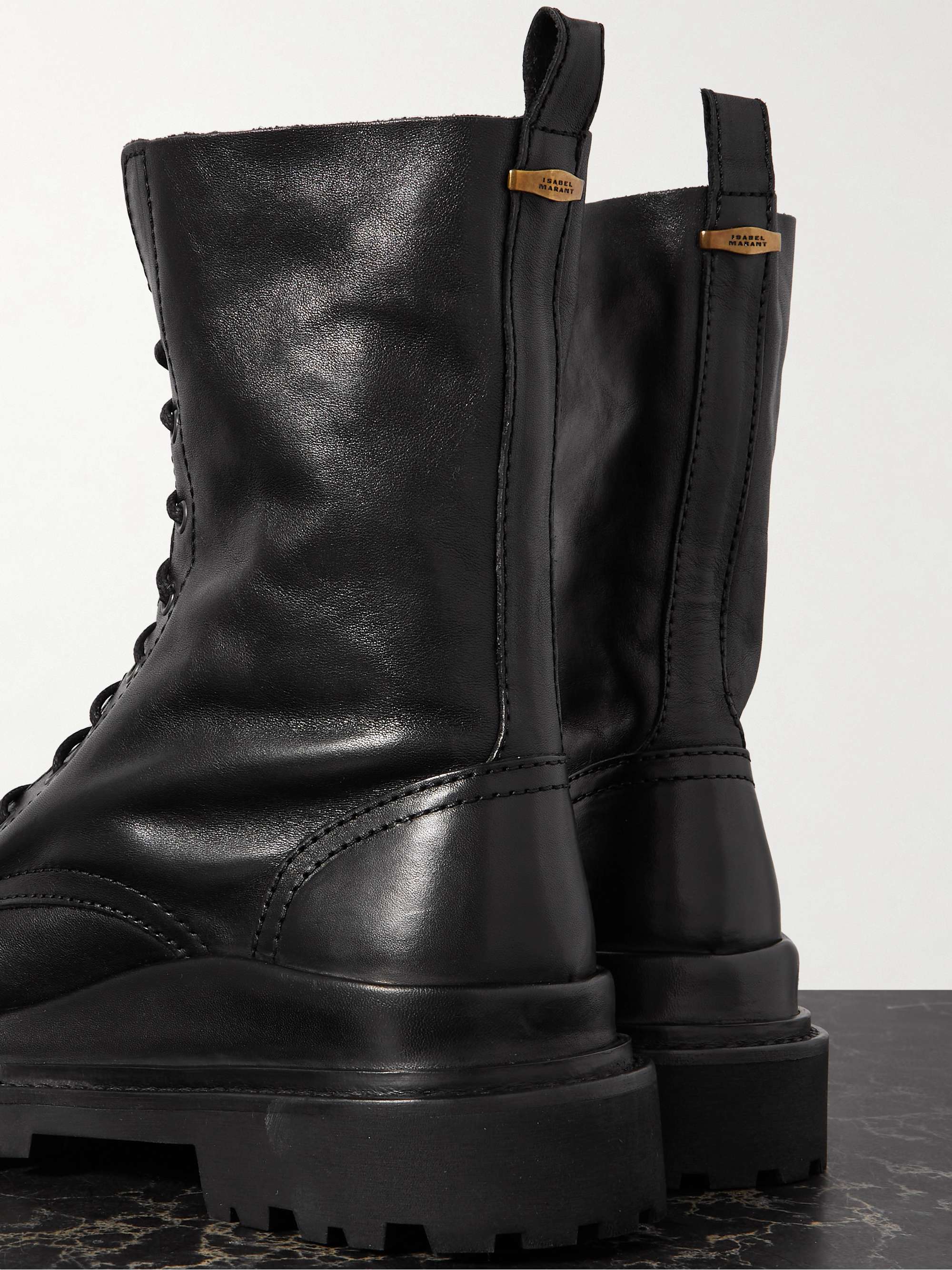 ISABEL MARANT Ghiso leather ankle boots | NET-A-PORTER